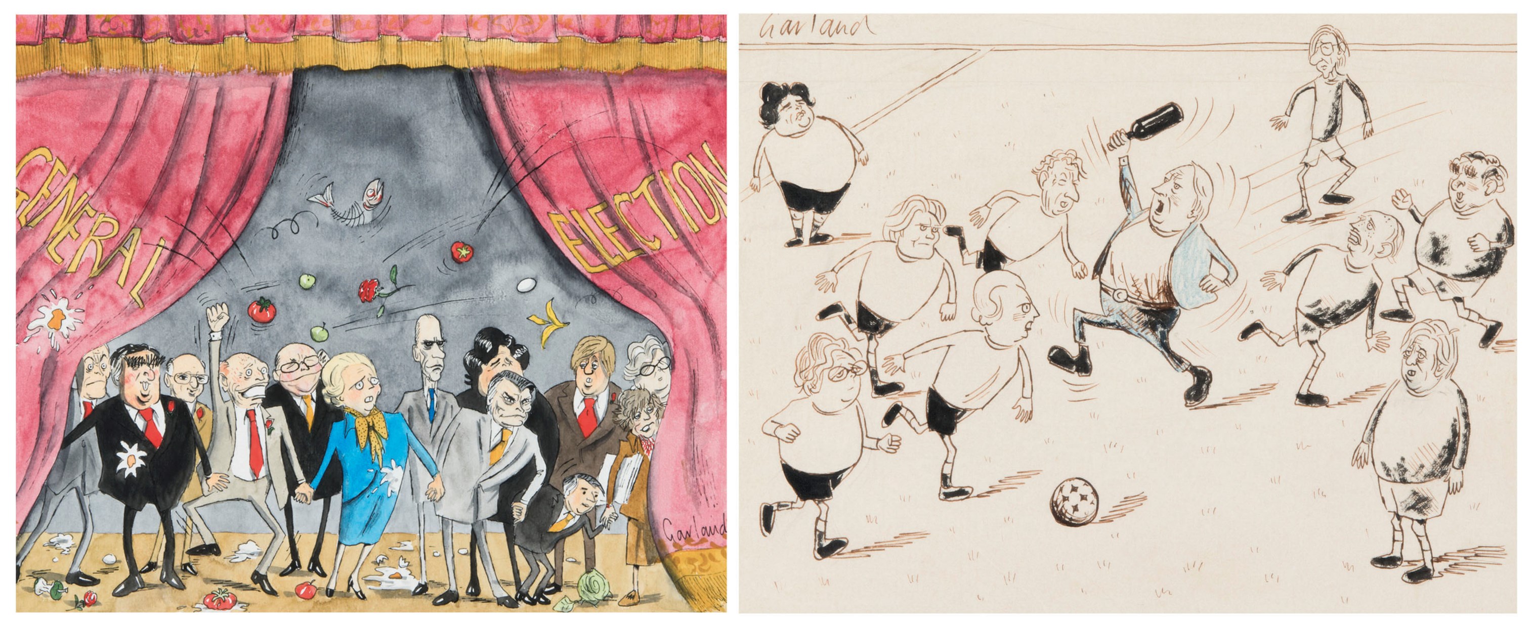 Nicholas Garland, O.B.E. (b. 1935), The General Election, 1987 (i); A ...