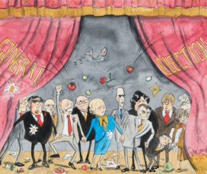 Nicholas Garland, O.B.E. (b. 1935), The General Election, 1987 (i); A ...