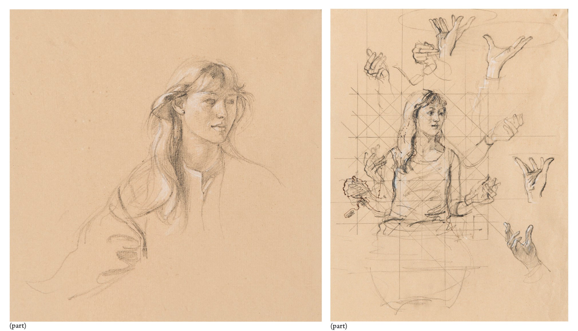 John Stanton Ward, R.A. (1917-2007), Study of a girl, for 'Interior ...