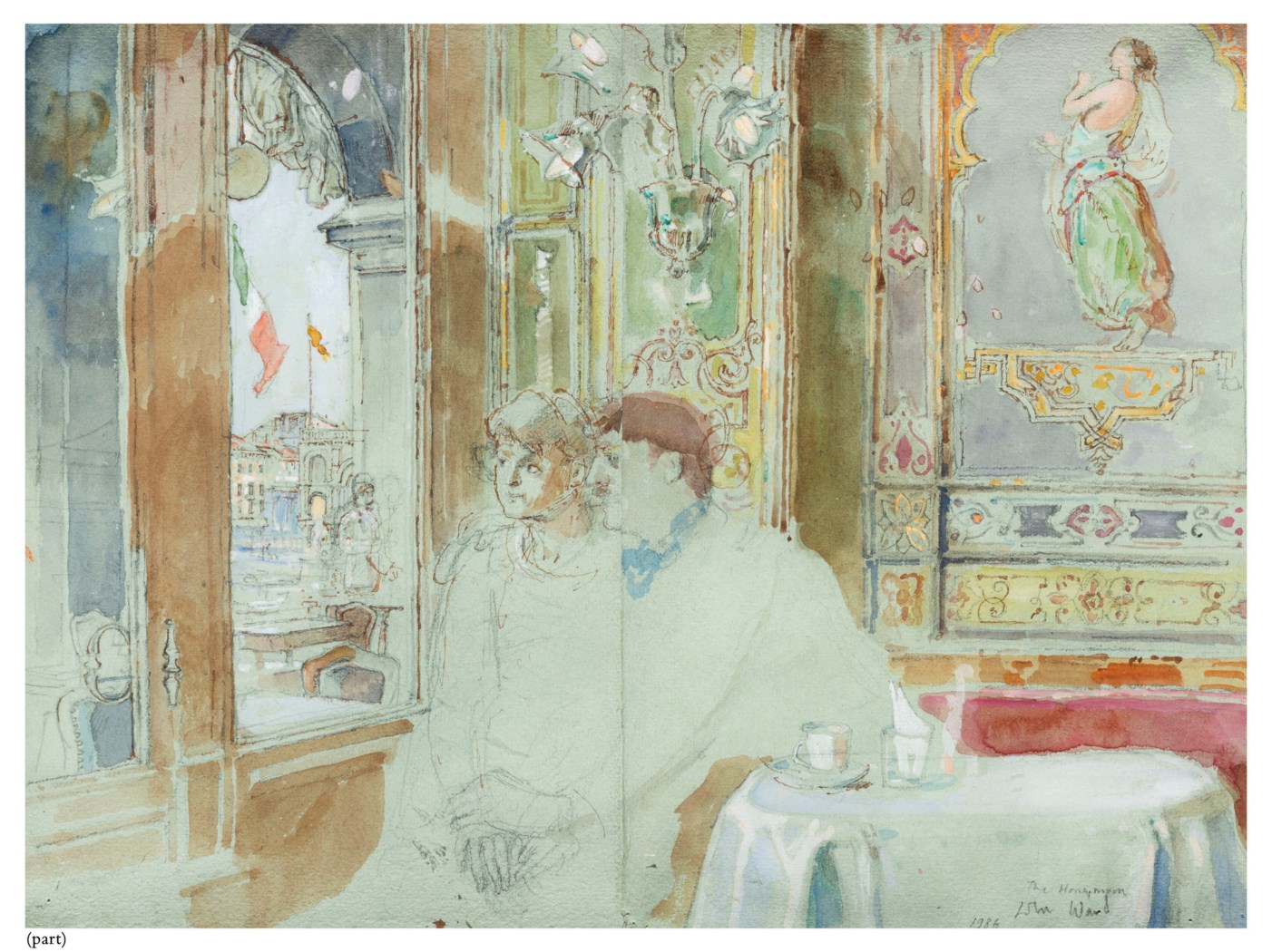 John Stanton Ward, R.A. (1917-2007), The honeymoon (i); A couple seated ...