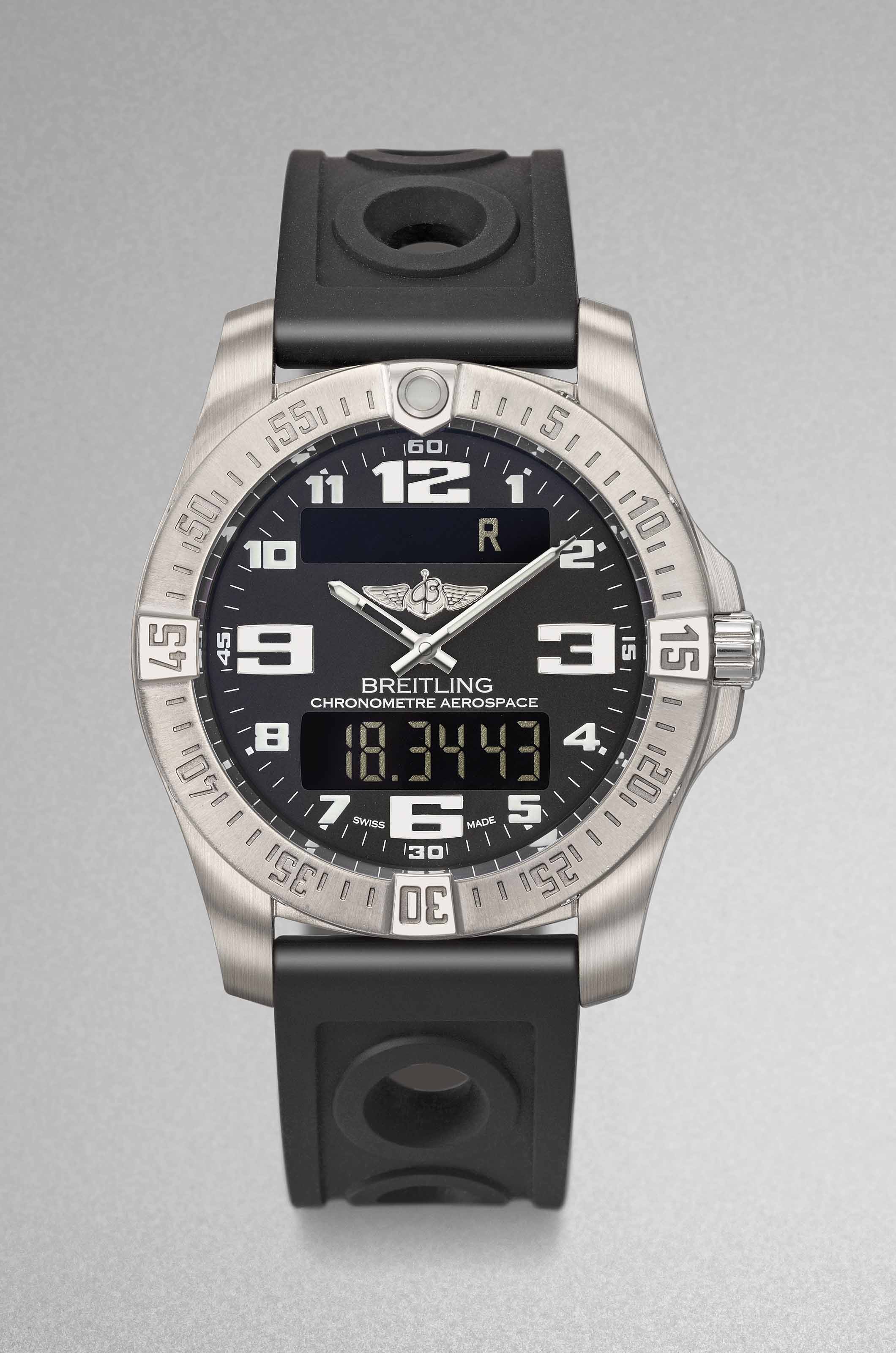 BREITLING. A TITANIUM MULTIFUNCTION PILOT’S MINUTE REPEATING DUAL TIME ...