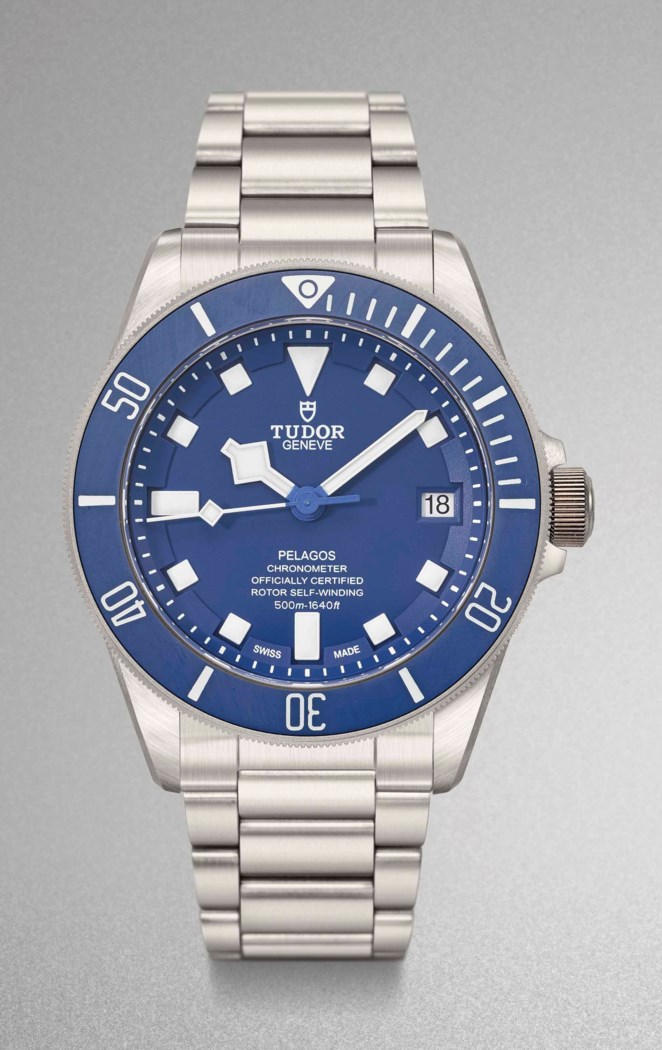 TUDOR. A FINE TITANIUM AUTOMATIC WRISTWATCH WITH DATE, SWEEP CENTRE ...