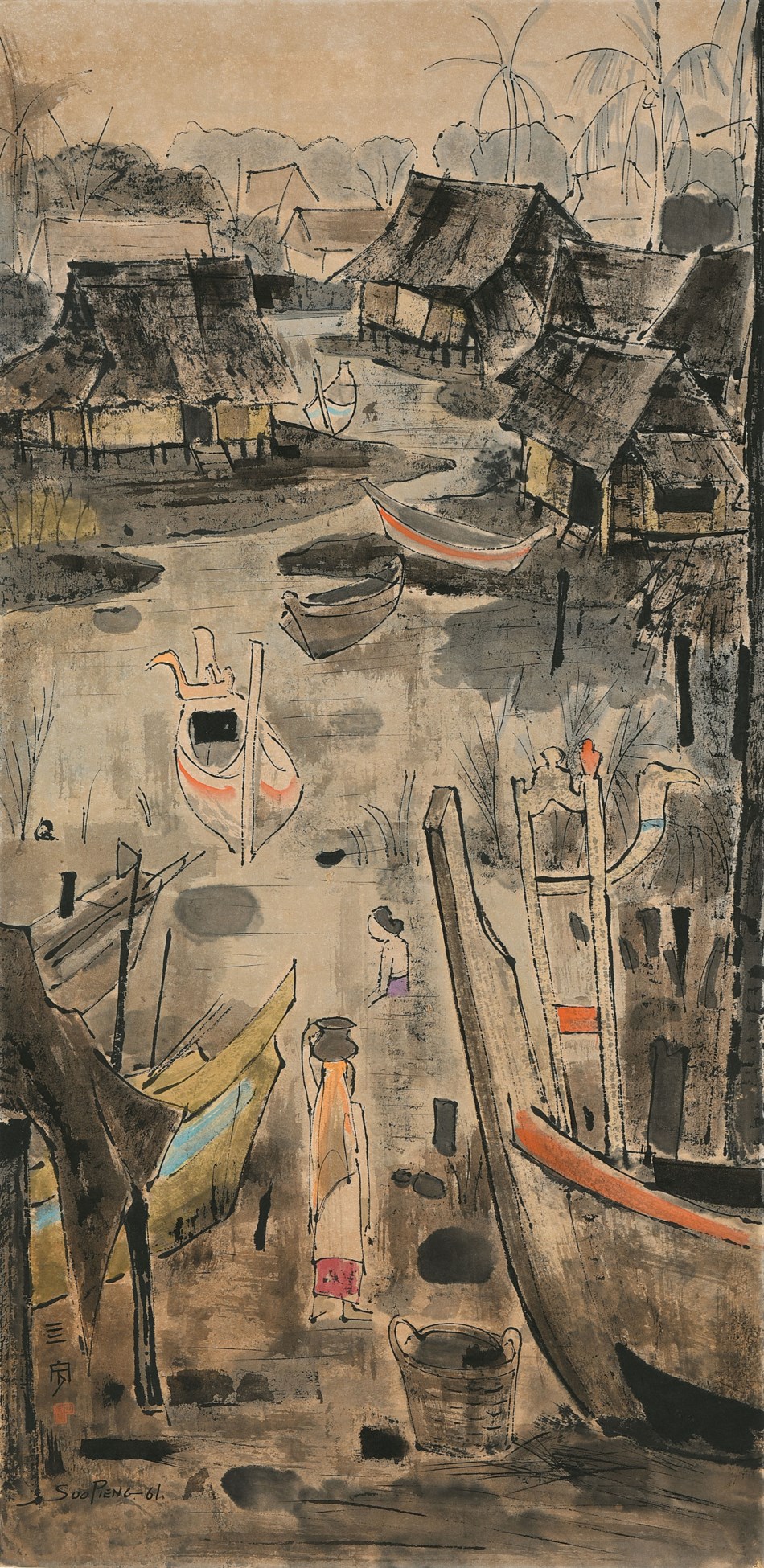 CHEONG SOO PIENG (SINGAPORE, 1917-1983), Kelong Scene | Christie's