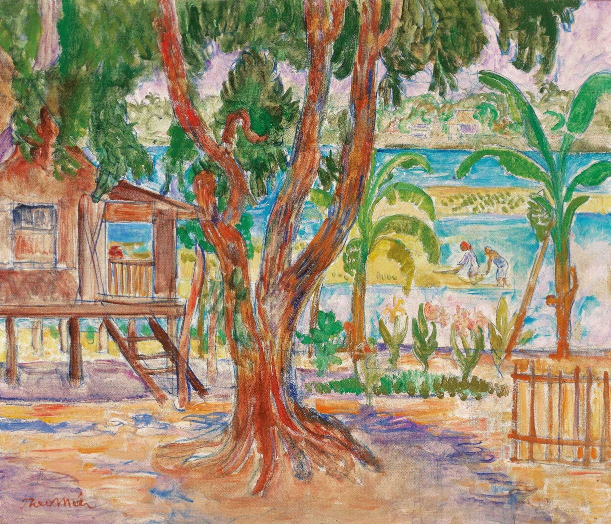 THEO MEIER (SWITZERLAND, 1908-1984), View of House on Mae Ping River ...