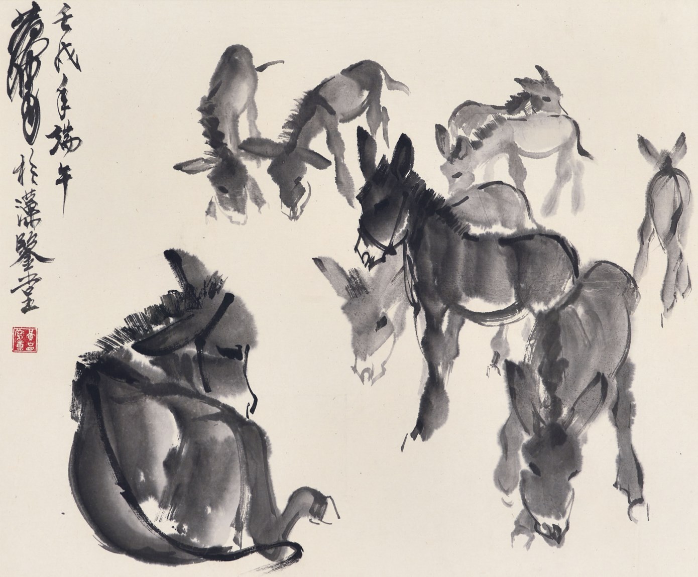HUANG ZHOU (1925-1997), Donkeys | Christie's