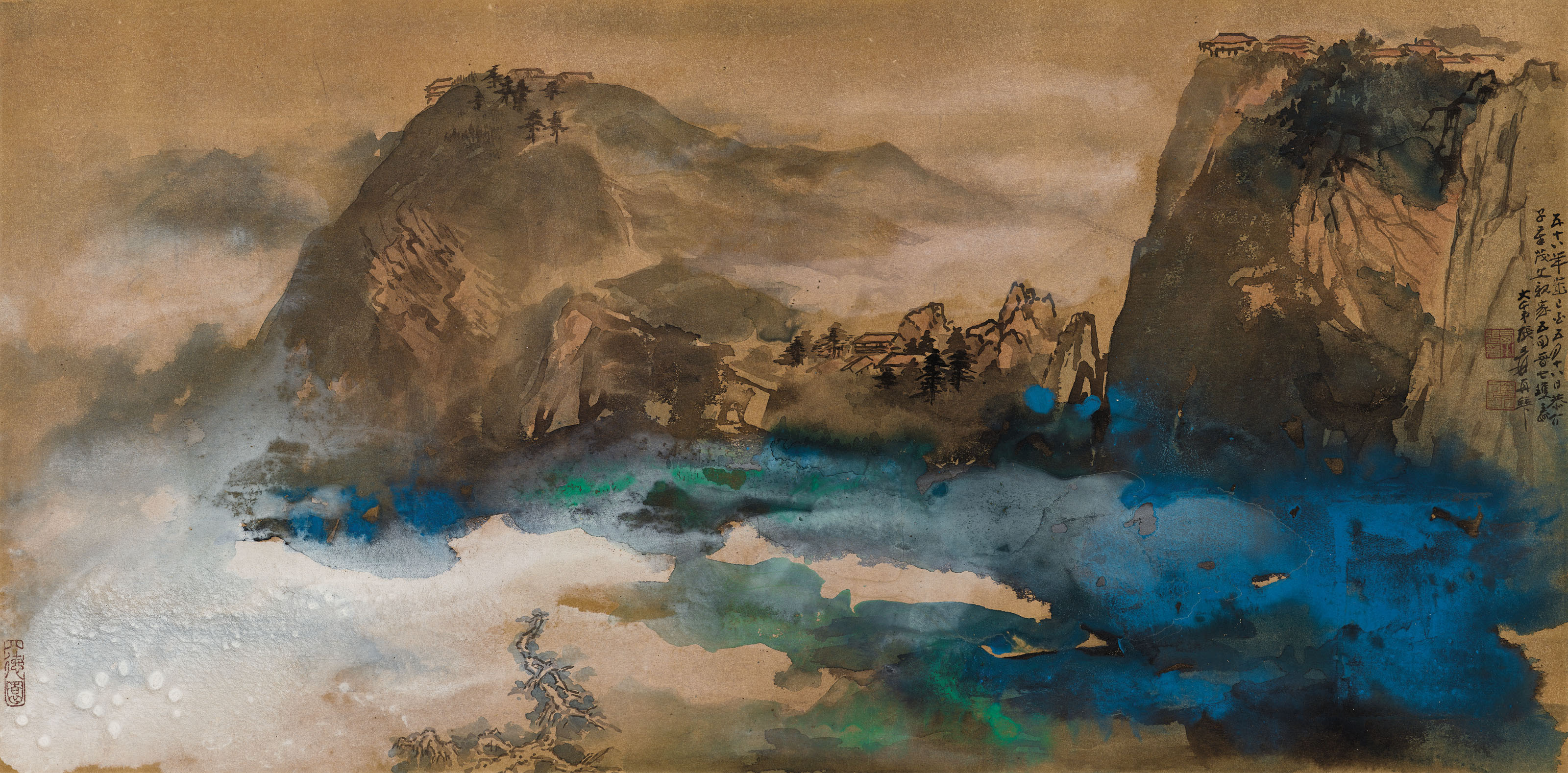 ZHANG DAQIAN (1899-1983) , Landscape at Sunset | Christie's