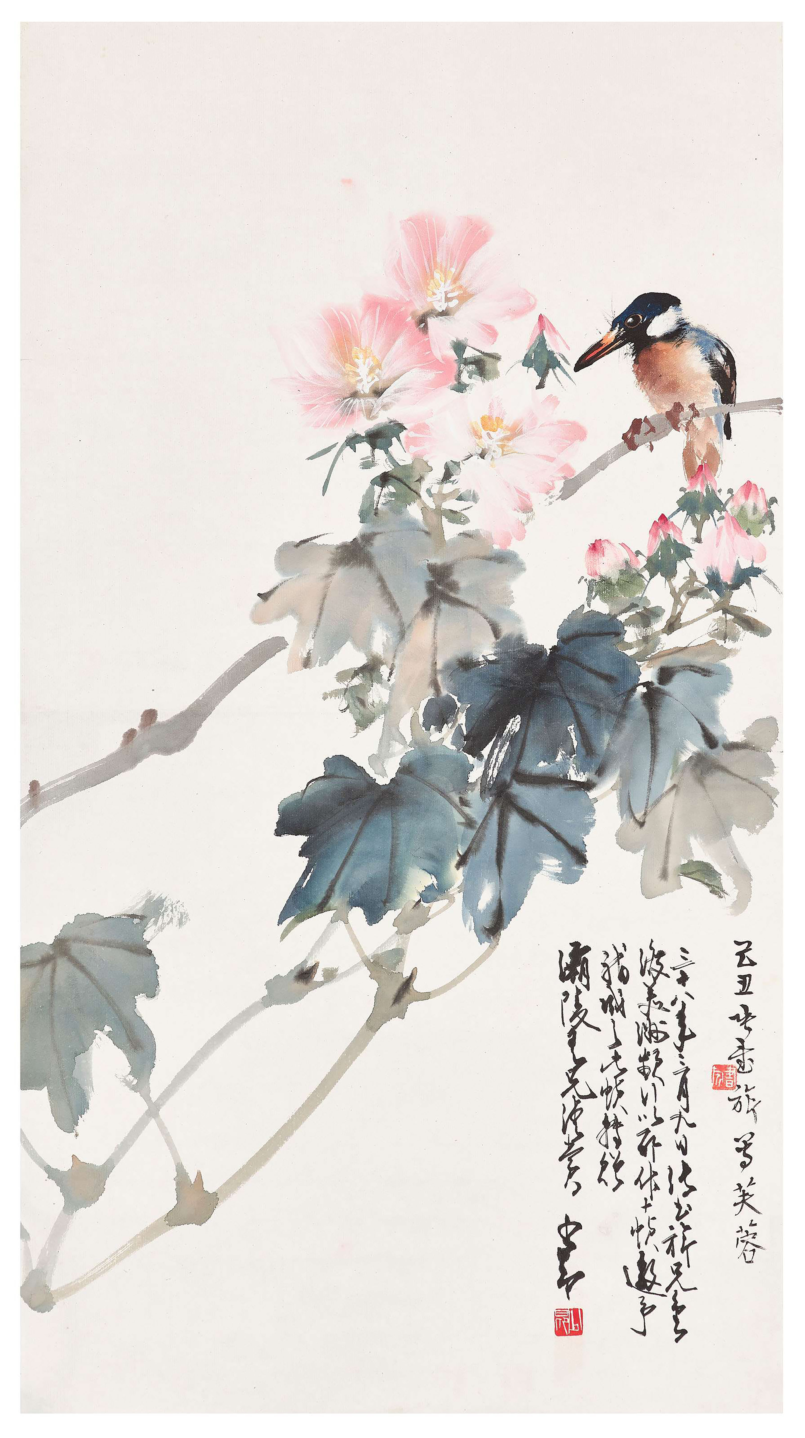 ZHAO SHAO'ANG (1905-1998) & ZHANG SHUQI (1899-1956), Hibiscus and Bird ...