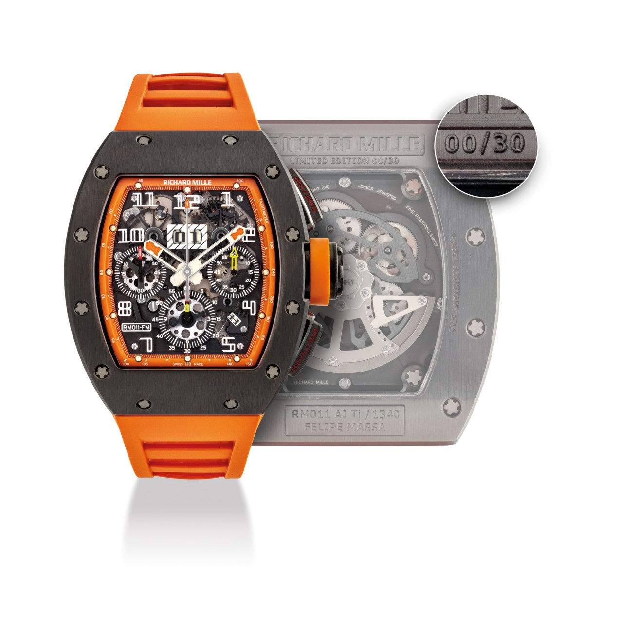 RICHARD MILLE. A VERY FINE AND RARE TITANIUM LIMITED EDITION TONNEAU ...
