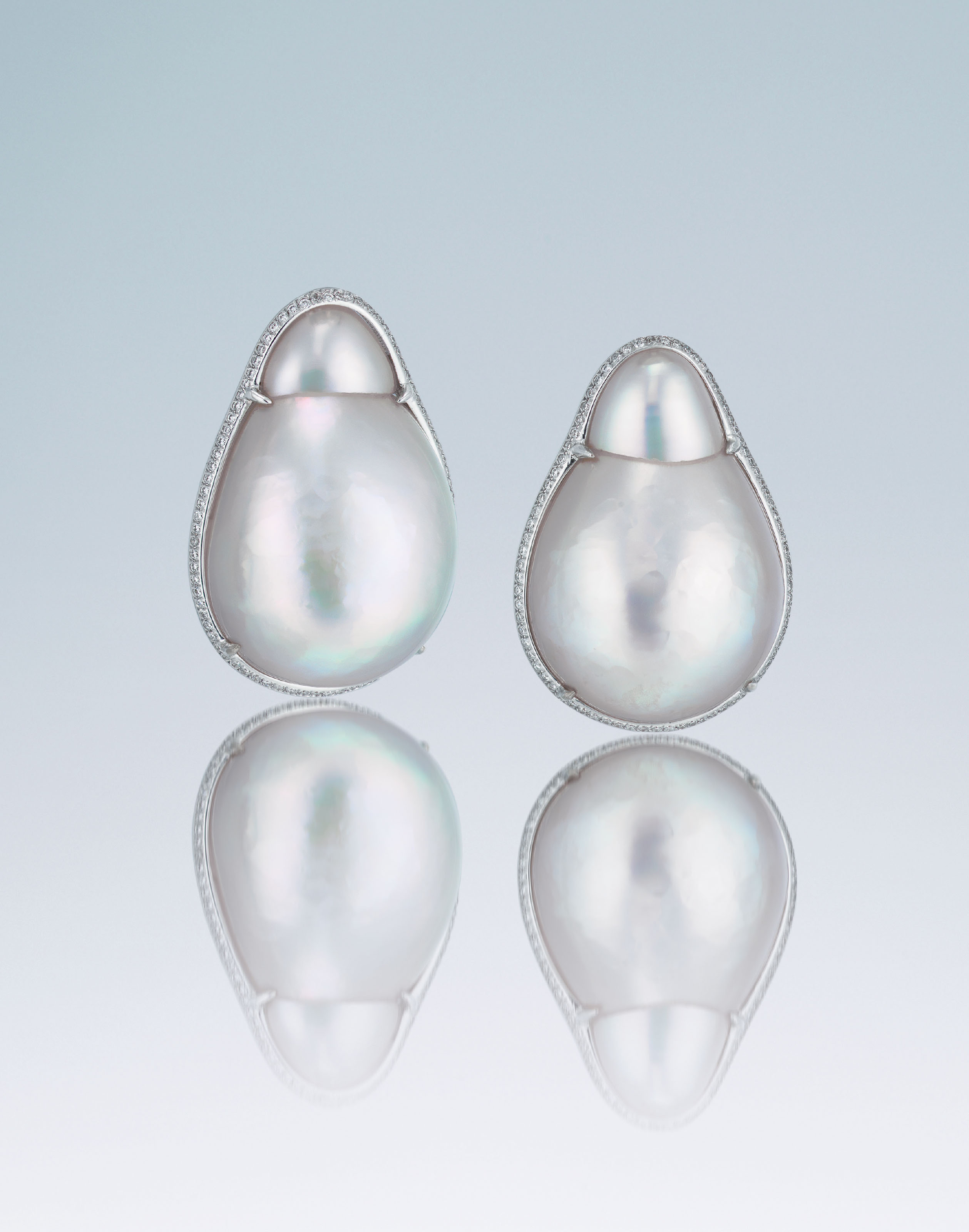 EXTRAORDINARY NATURAL PEARL, CULTURED PEARL AND DIAMOND EARRINGS ...
