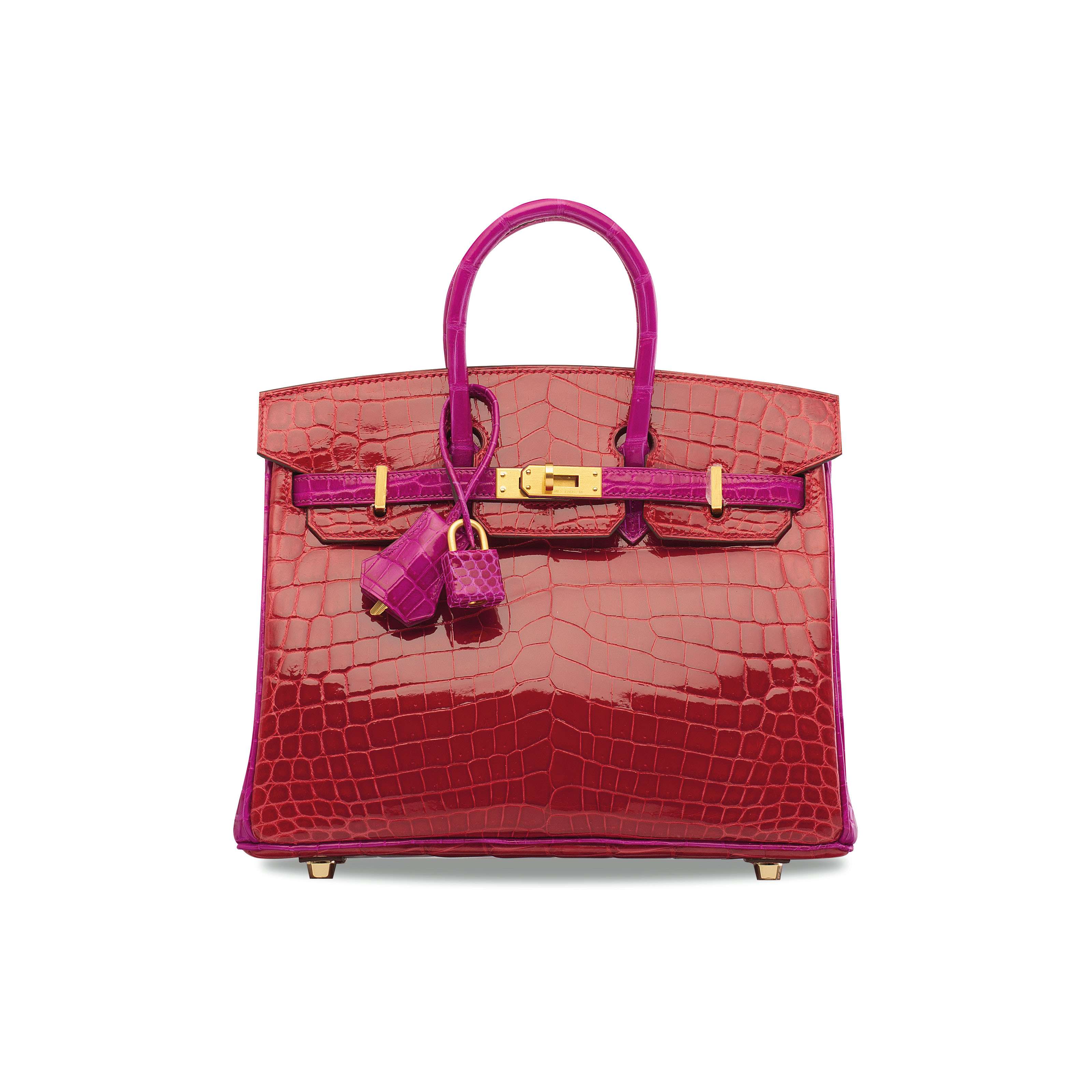 A SHINY BRAISE NILOTICUS CROCODILE KELLY ADO 20 WITH GOLD HARDWARE ...