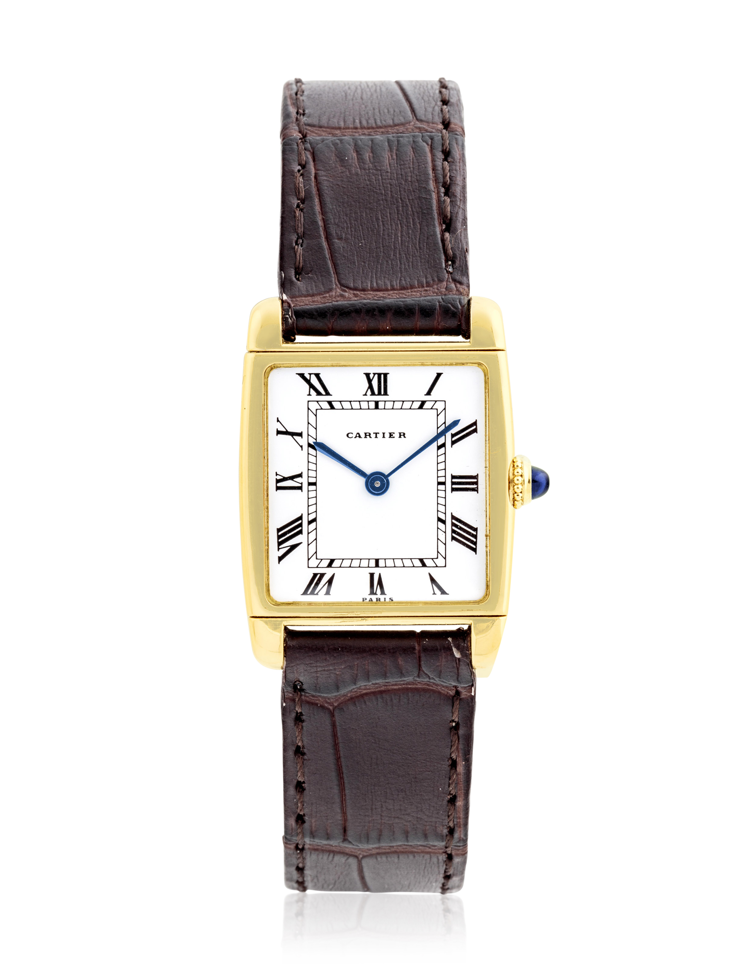 CARTIER, 18K GOLD REVERSIBLE RECTANGULAR WRISTWATCH | Christie’s