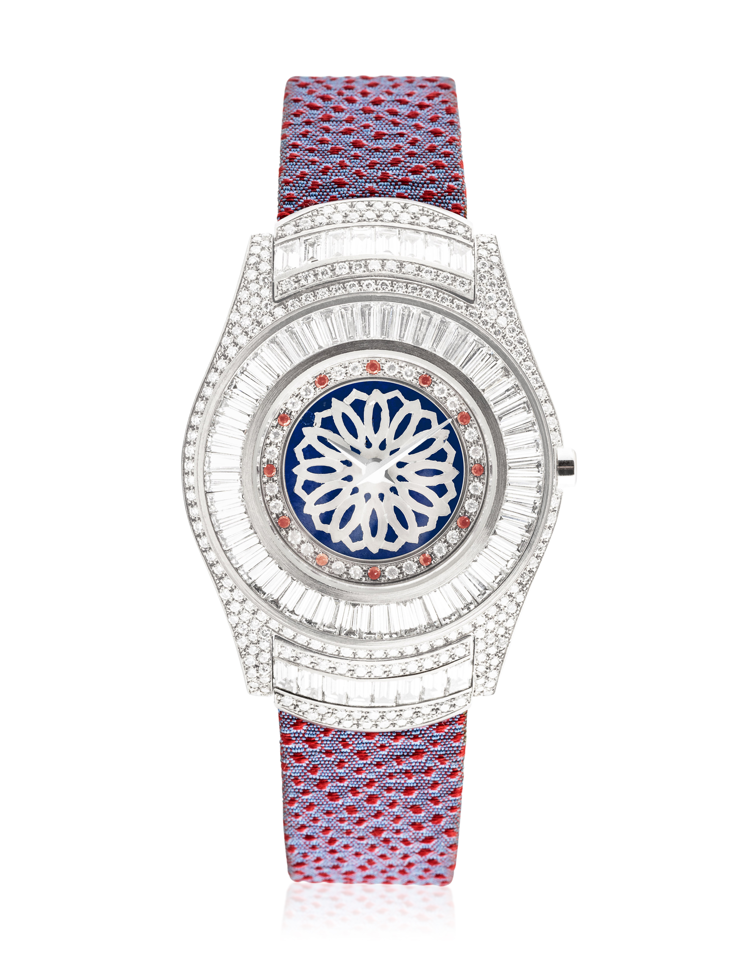 MAUBOUSSIN, LADY'S DIAMOND AND PINK SAPPHIRE-SET WRISTWATCH | Christie’s