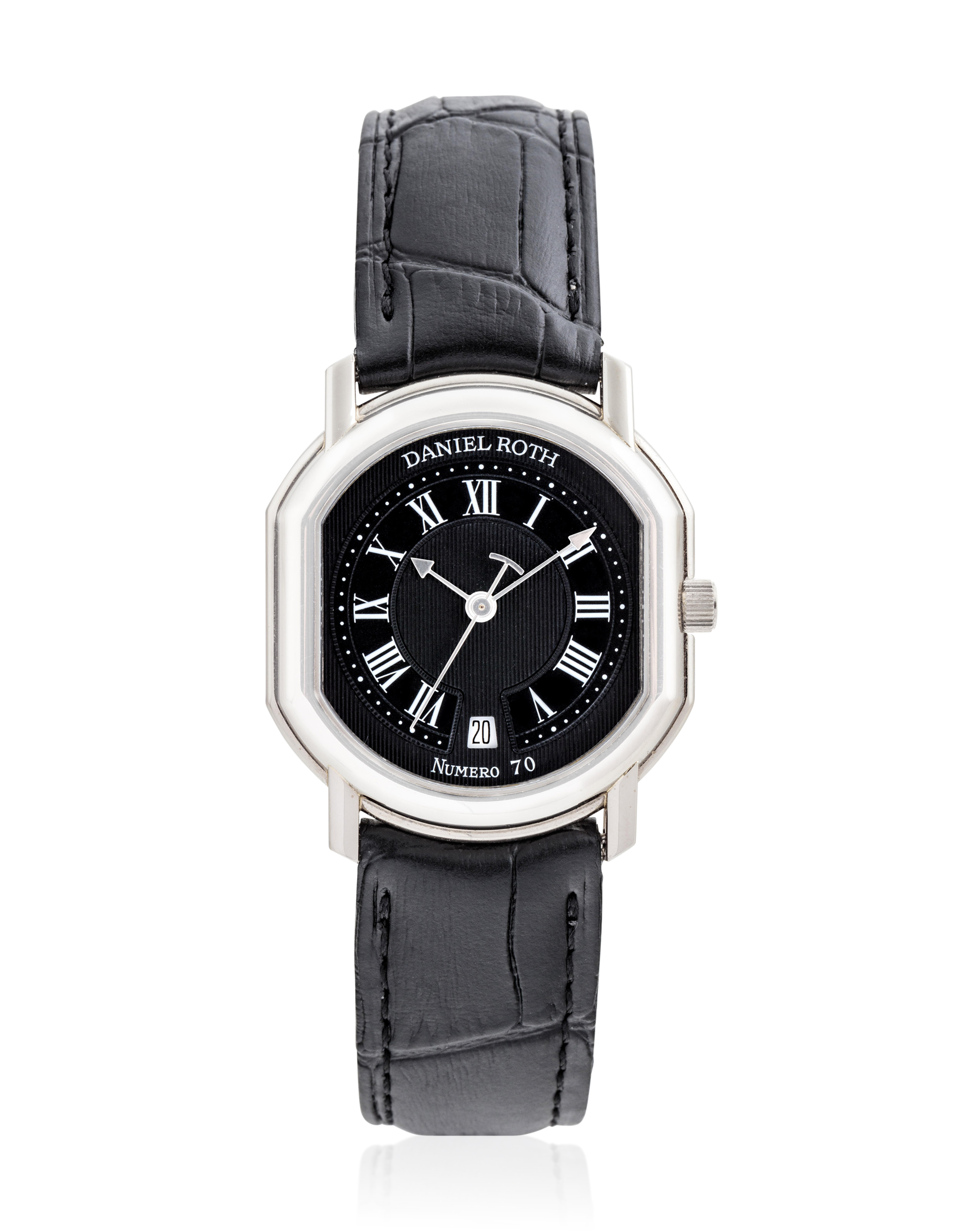 DANIEL ROTH, 18K WHITE GOLD BARREL-SHAPED WRISTWATCH | Christie’s