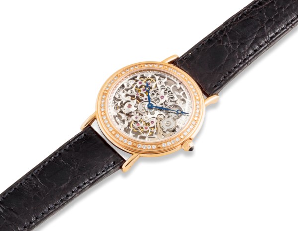 ALEXIS GARIN, 18K PINK GOLD SKELETONISED WRISTWATCH | Christie’s