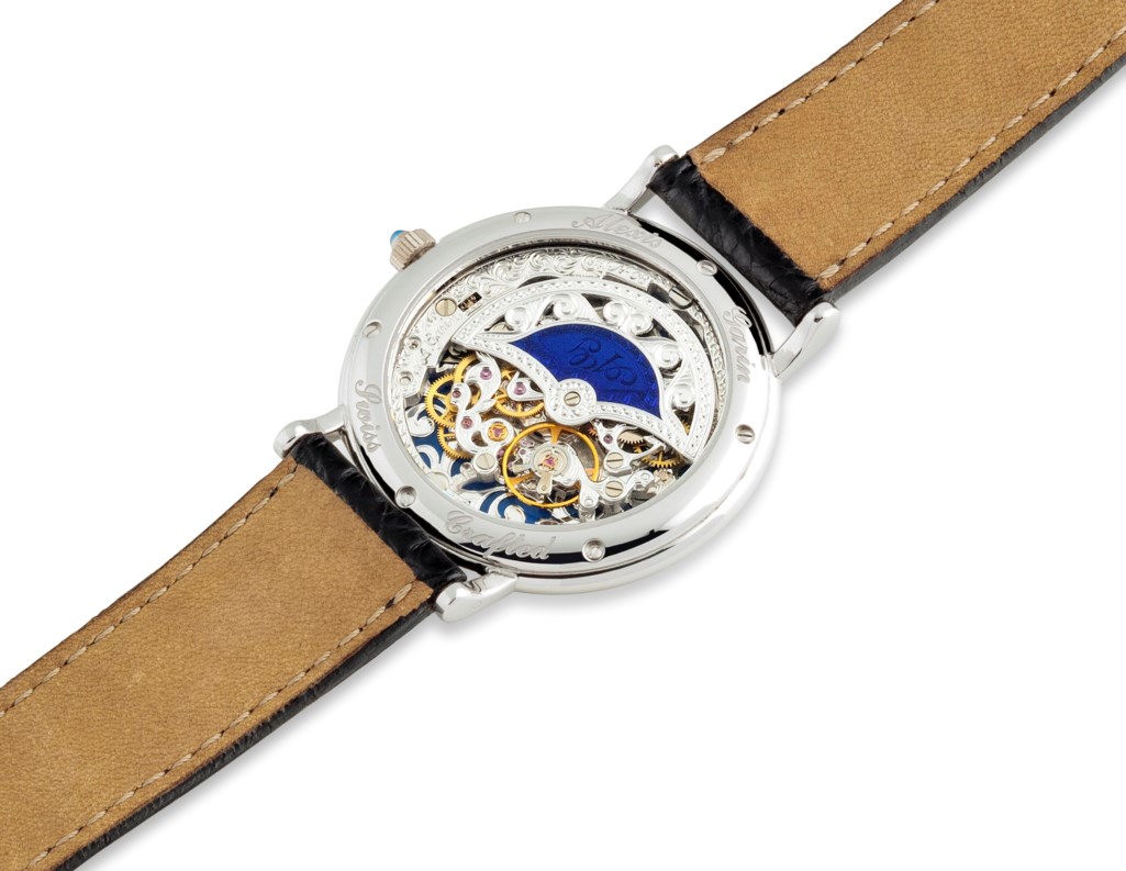 ALEXIS GARIN, 18K WHITE GOLD SEMI-SKELETONISED WRISTWATCH | Christie’s