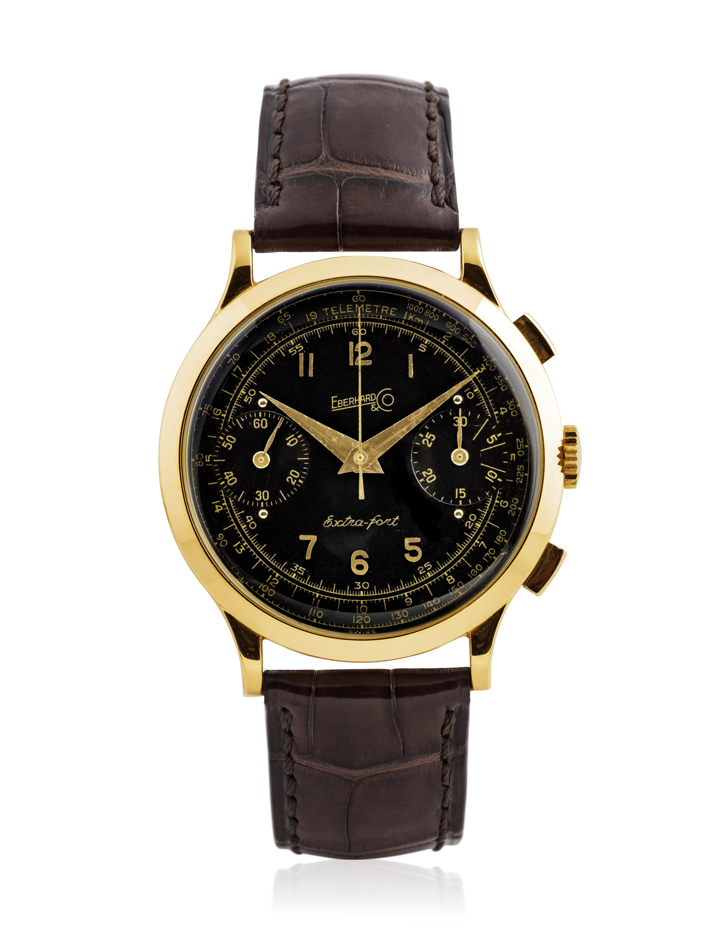 EBERHARD, 18K GOLD SINGLE-BUTTON CHRONOGRAPH | Christie’s