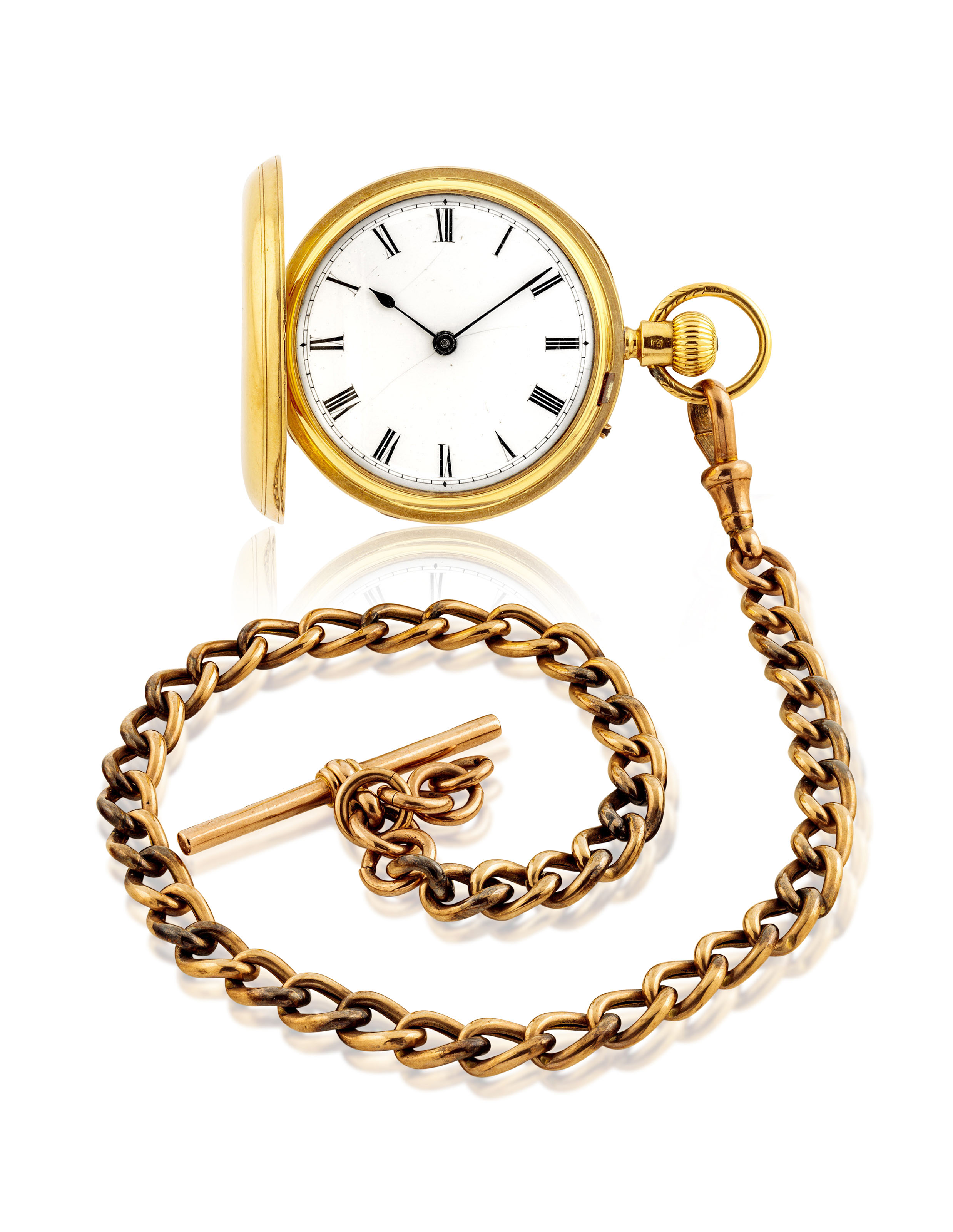 18K GOLD HUNTER CASE KEYLESS FUSÉE WATCH, | Christie’s