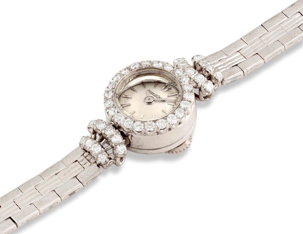 JAEGER-LECOULTRE, LADY'S 18K WHITE GOLD AND DIAMOND-SET WATCH, | Christie’s