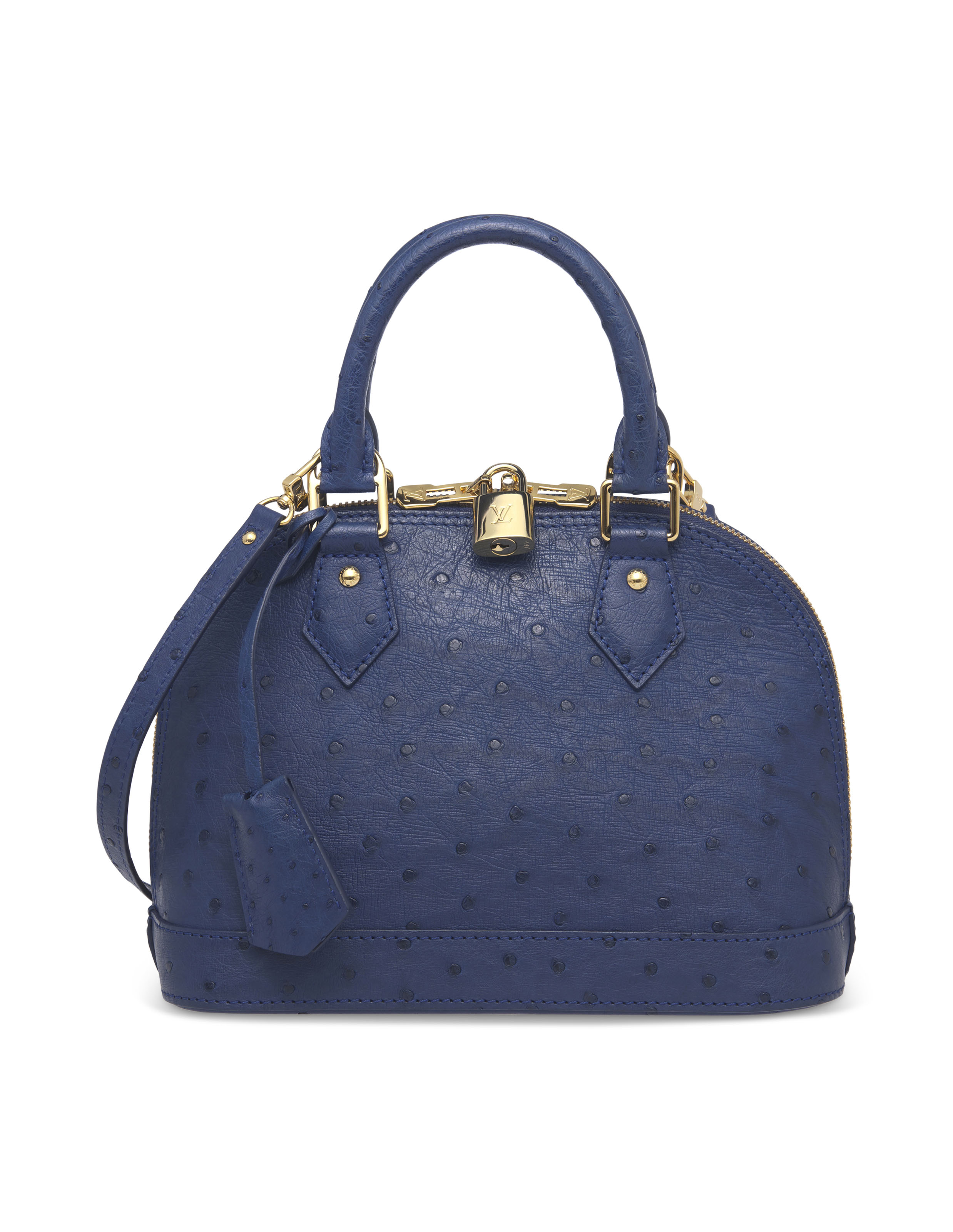AN INDIGO OSTRICH ALMA BB BAG WITH GOLD HARDWARE, LOUIS VUITTON, 2003 ...