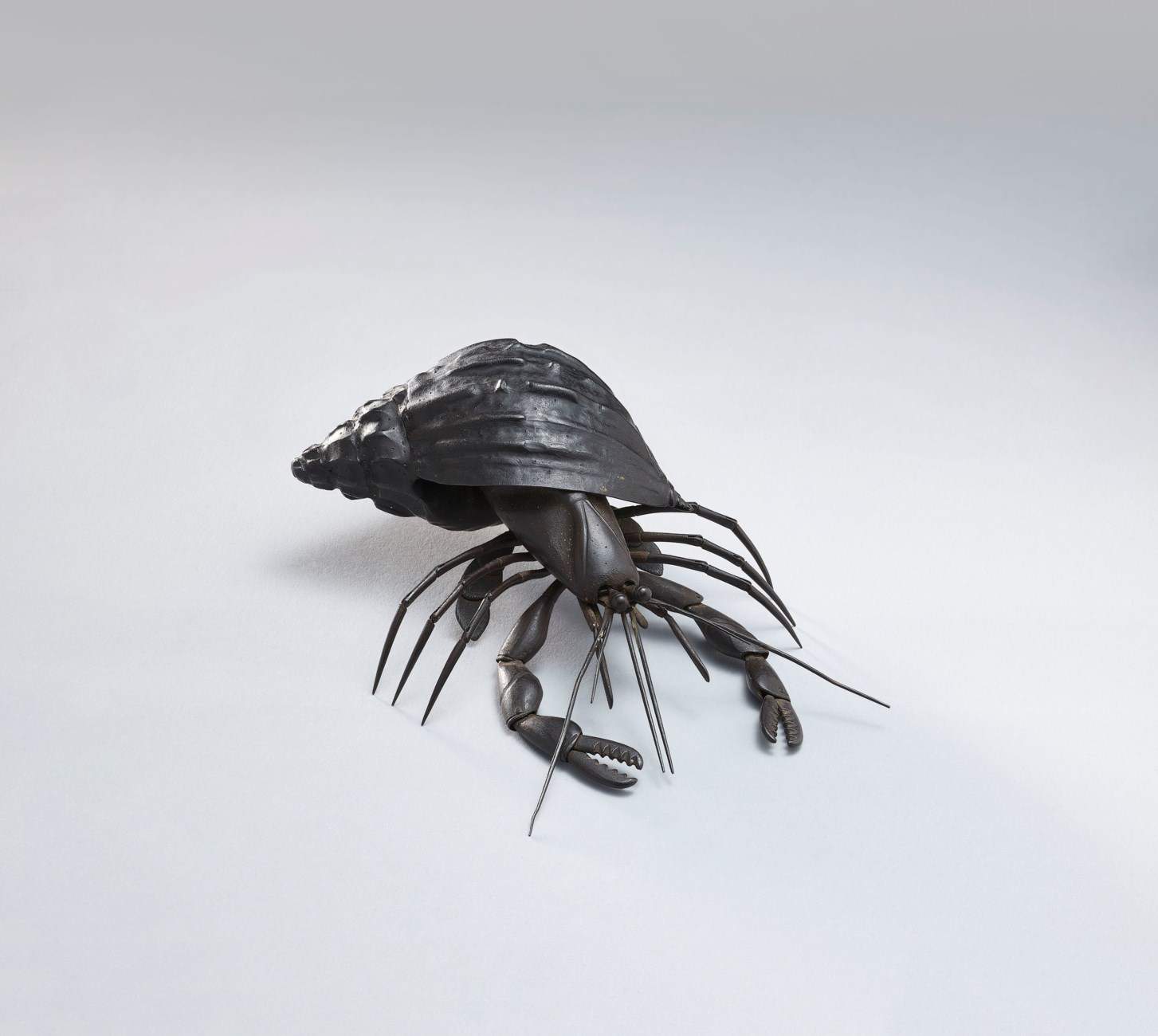 An iron articulated sculpture of a hermit crab, Edo period (18th-19th ...