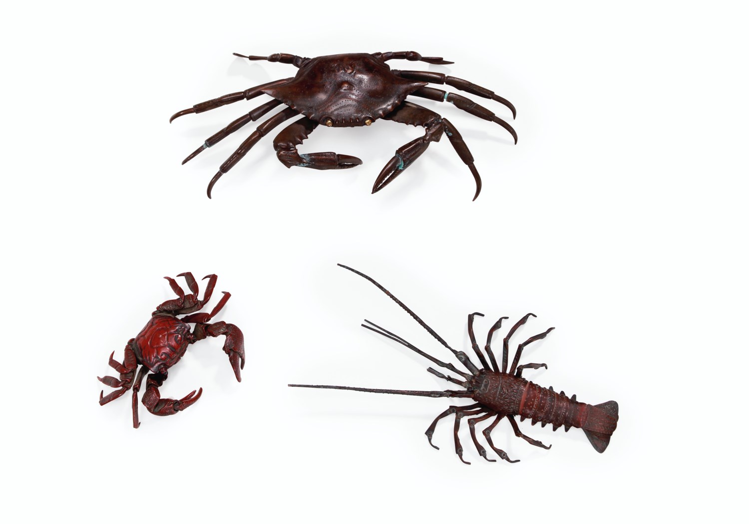 THREE JAPANESE ARTICULATED MODELS OF CRUSTACEANS, MEIJI-TAISHO PERIODS ...