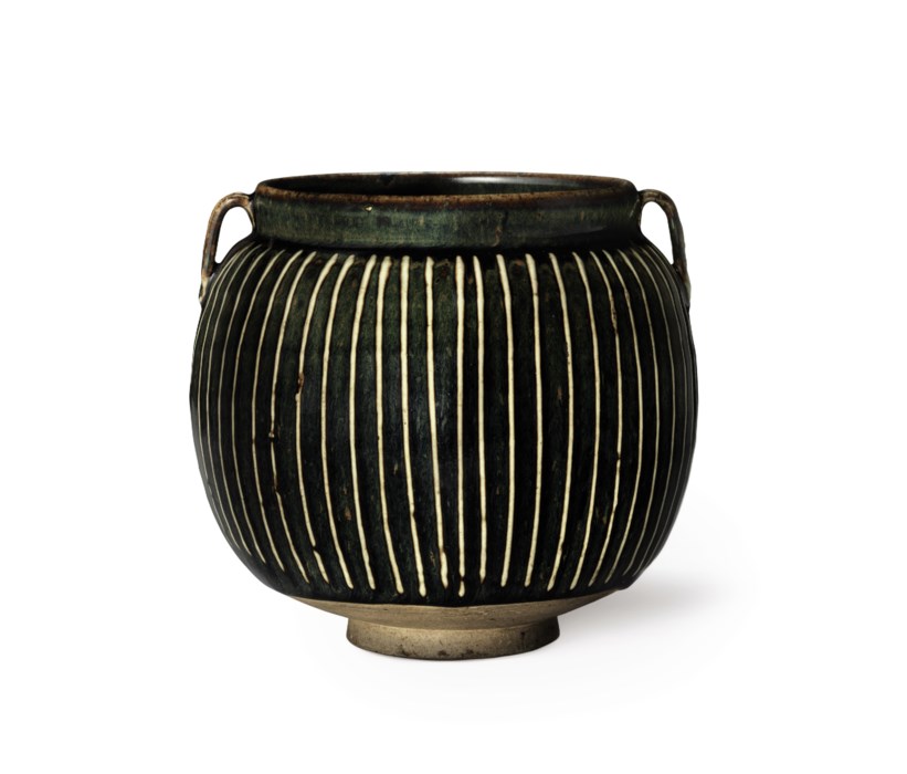A BROWN-GLAZED RIBBED JAR, NORTHERN SONG-JIN DYNASTY (960-1234 ...