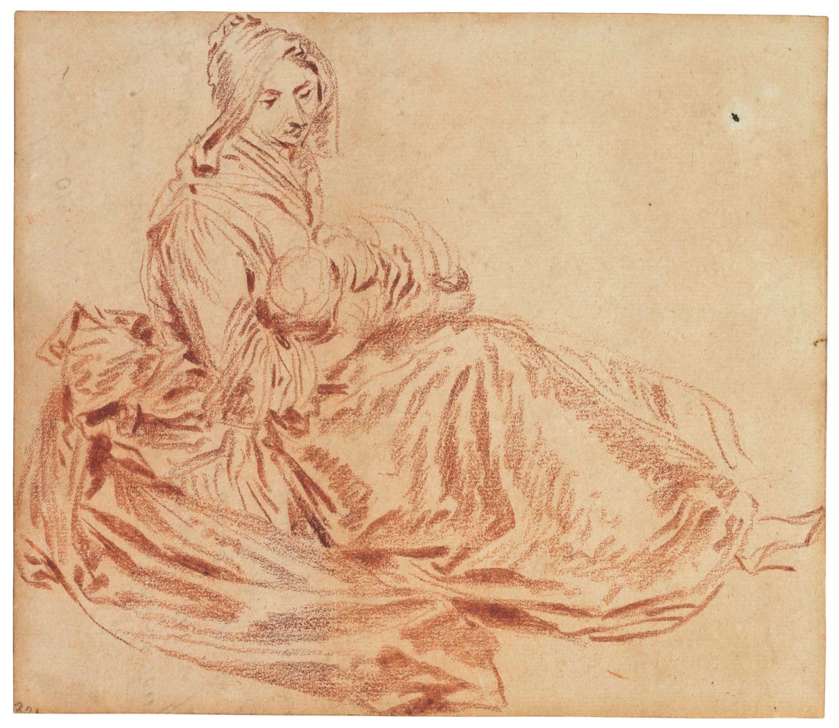 Jean-Baptiste Pater (Valenciennes 1695-1736 Paris), A seated woman ...