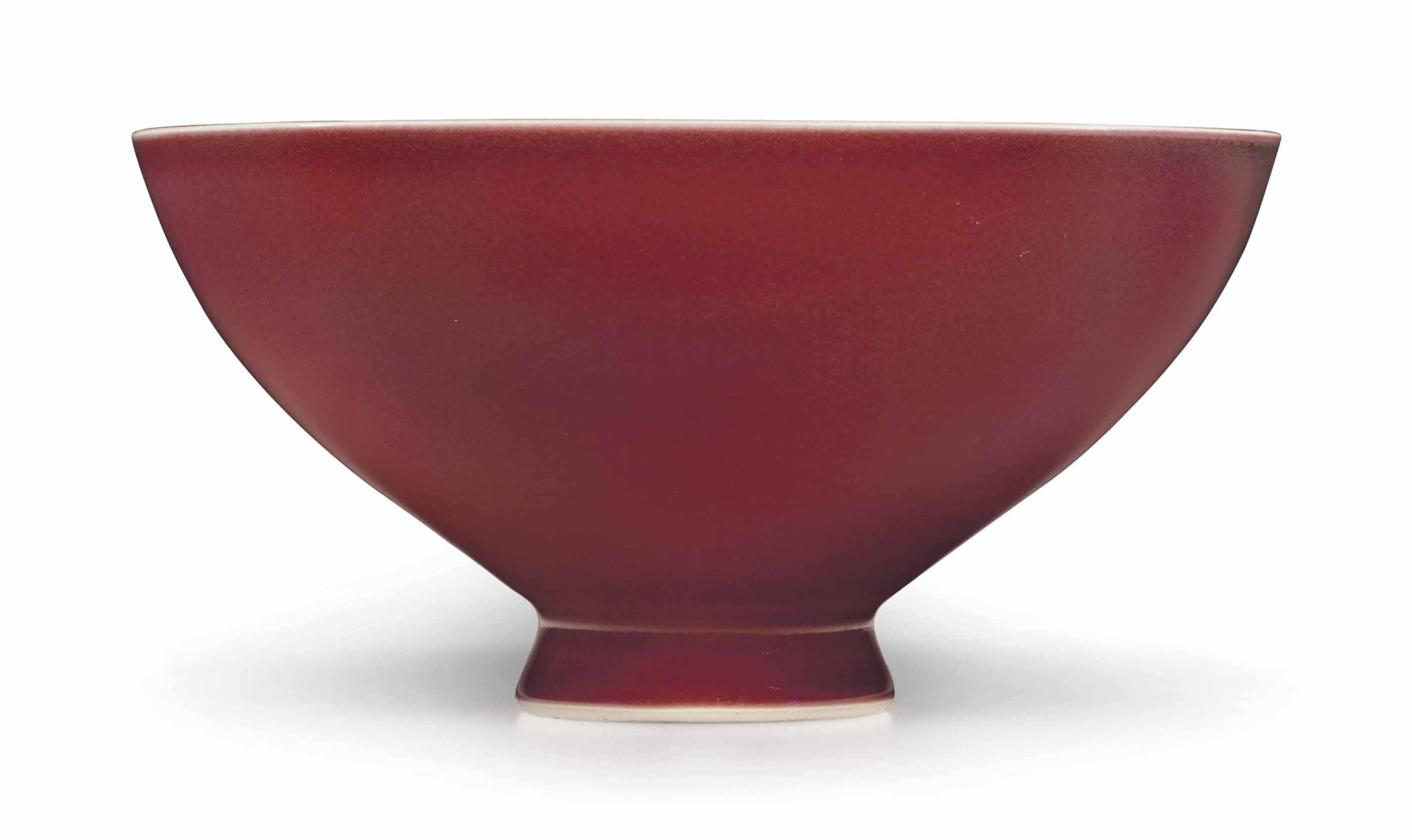 A COPPER-RED GLAZED BOWL