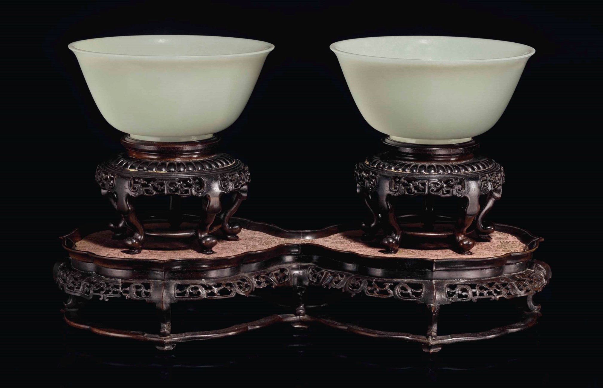 A MAGNIFICENT PAIR OF WHITE JADE BOWLS, 18TH CENTURY | Christie's
