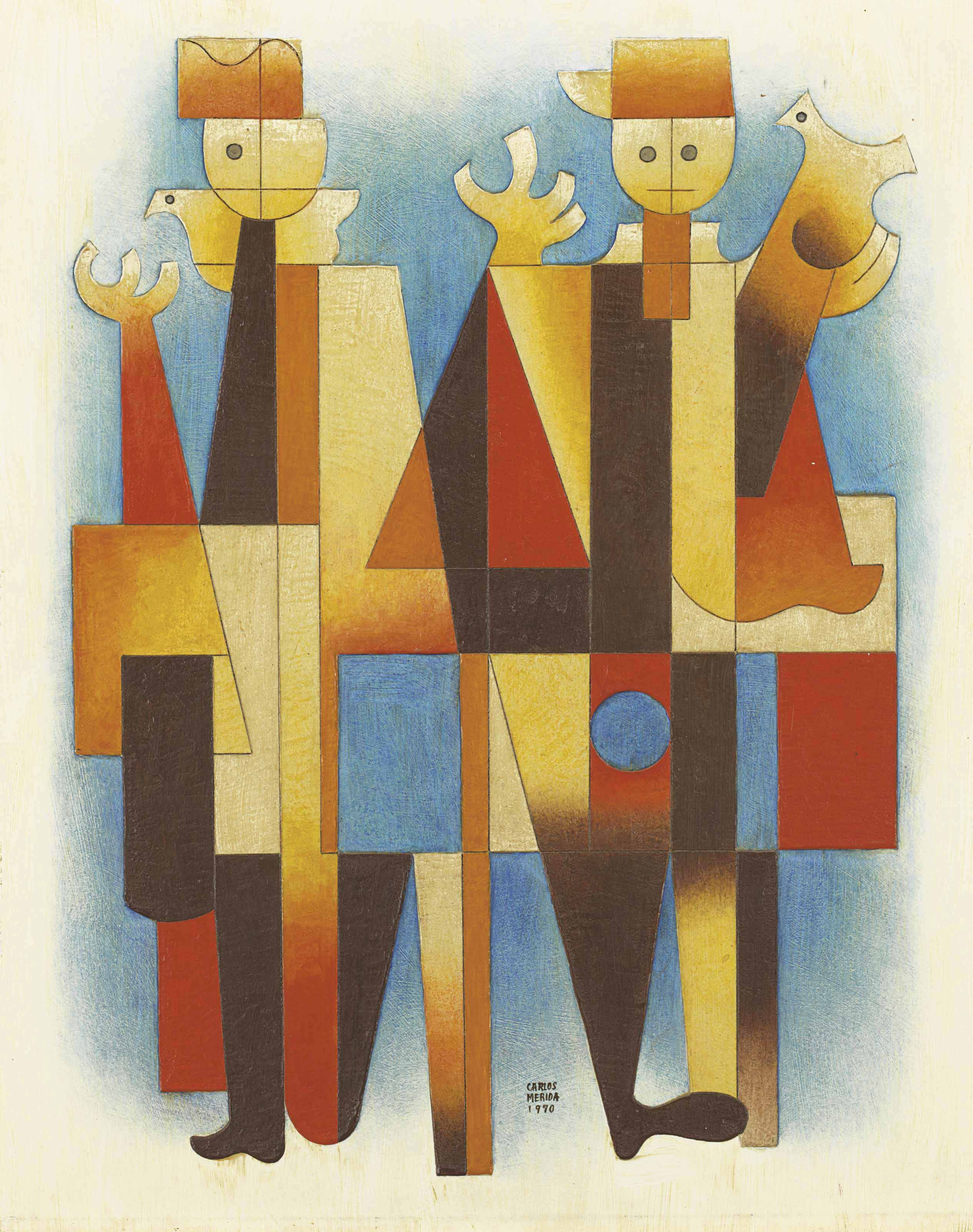 Carlos Mérida (1891-1984) , El encantador de pájaros | Christie's