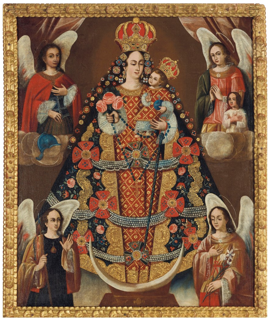 Anonymous (Peruvian, 18th century), Our Lady of the Rosary | Christie's