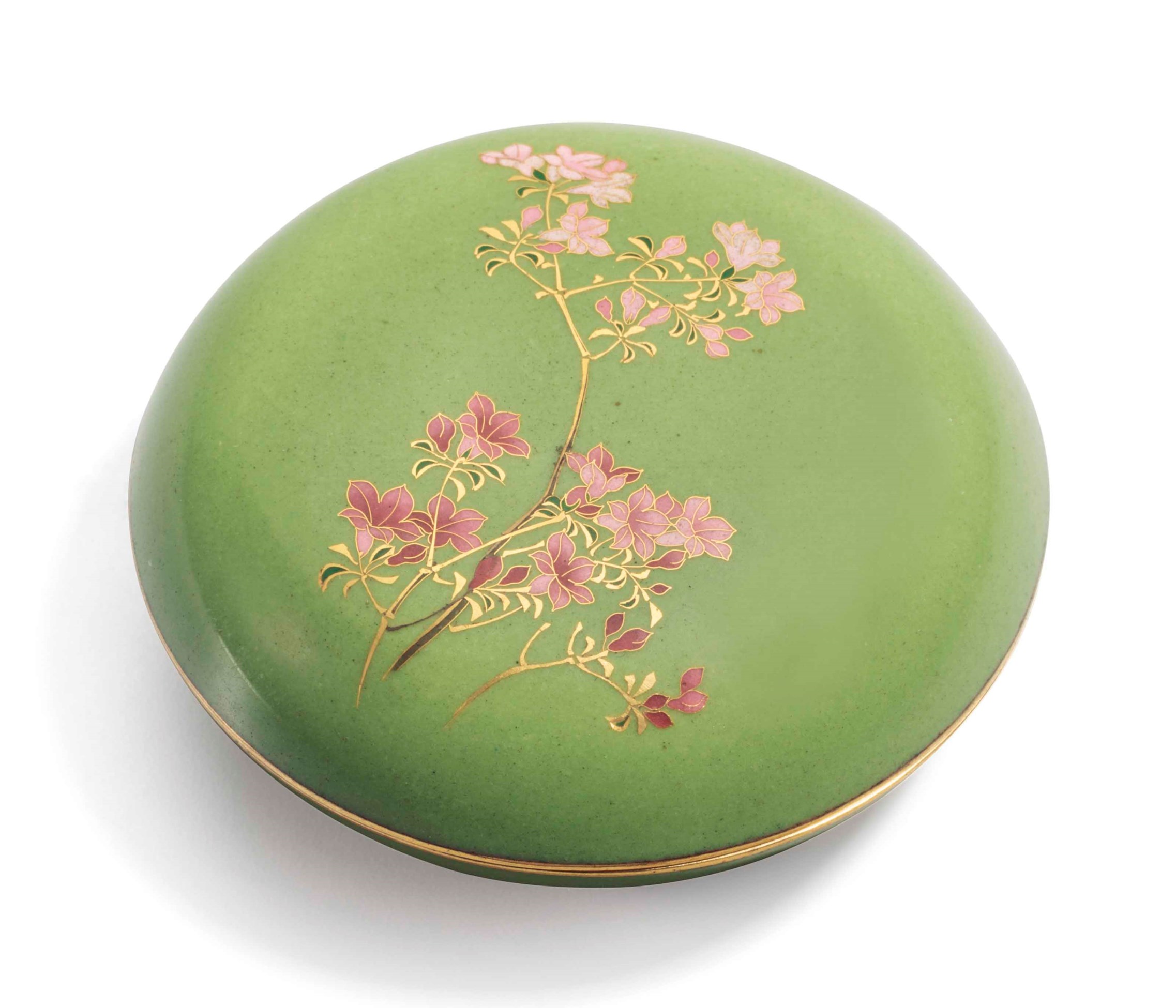 A SMALL CLOISONNÉ ENAMEL INCENSE BOX (KOGO), MEIJI PERIOD (EARLY 20TH ...