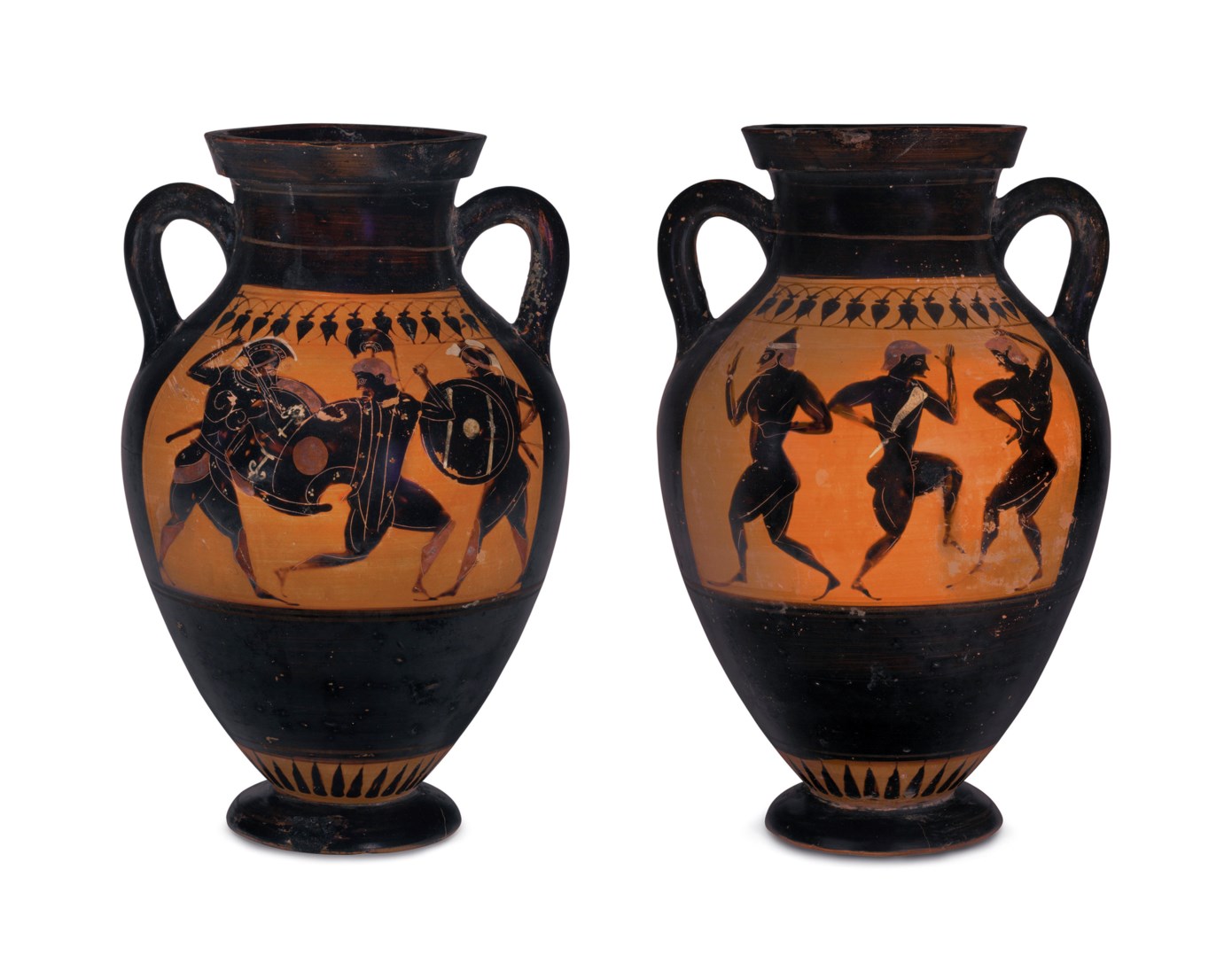 AN ATTIC BLACK-FIGURED AMPHORA (TYPE B), ATTRIBUTED TO THE SWING ...