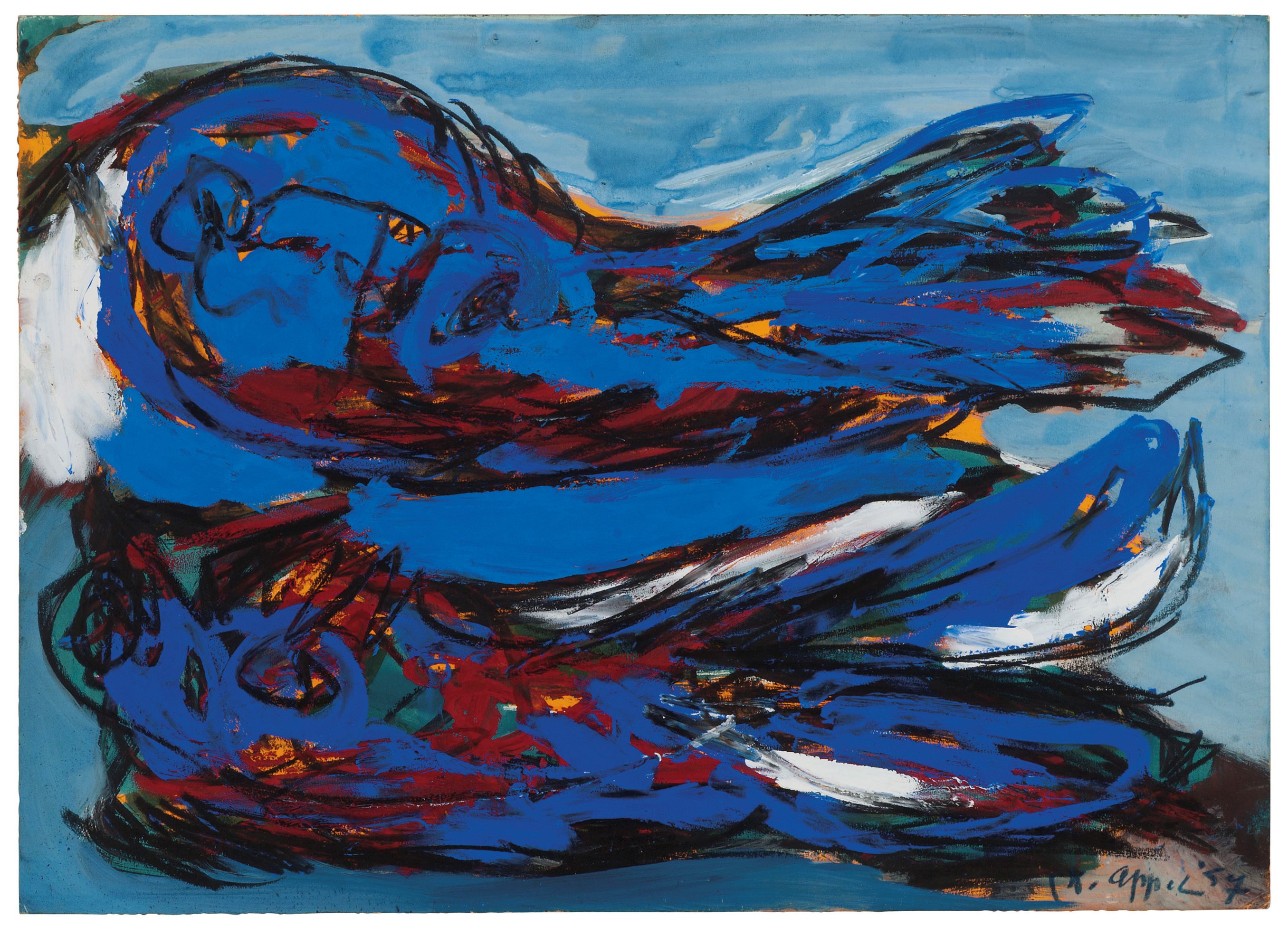 Karel Appel (1921-2006), Two Fisle Birds | Christie's