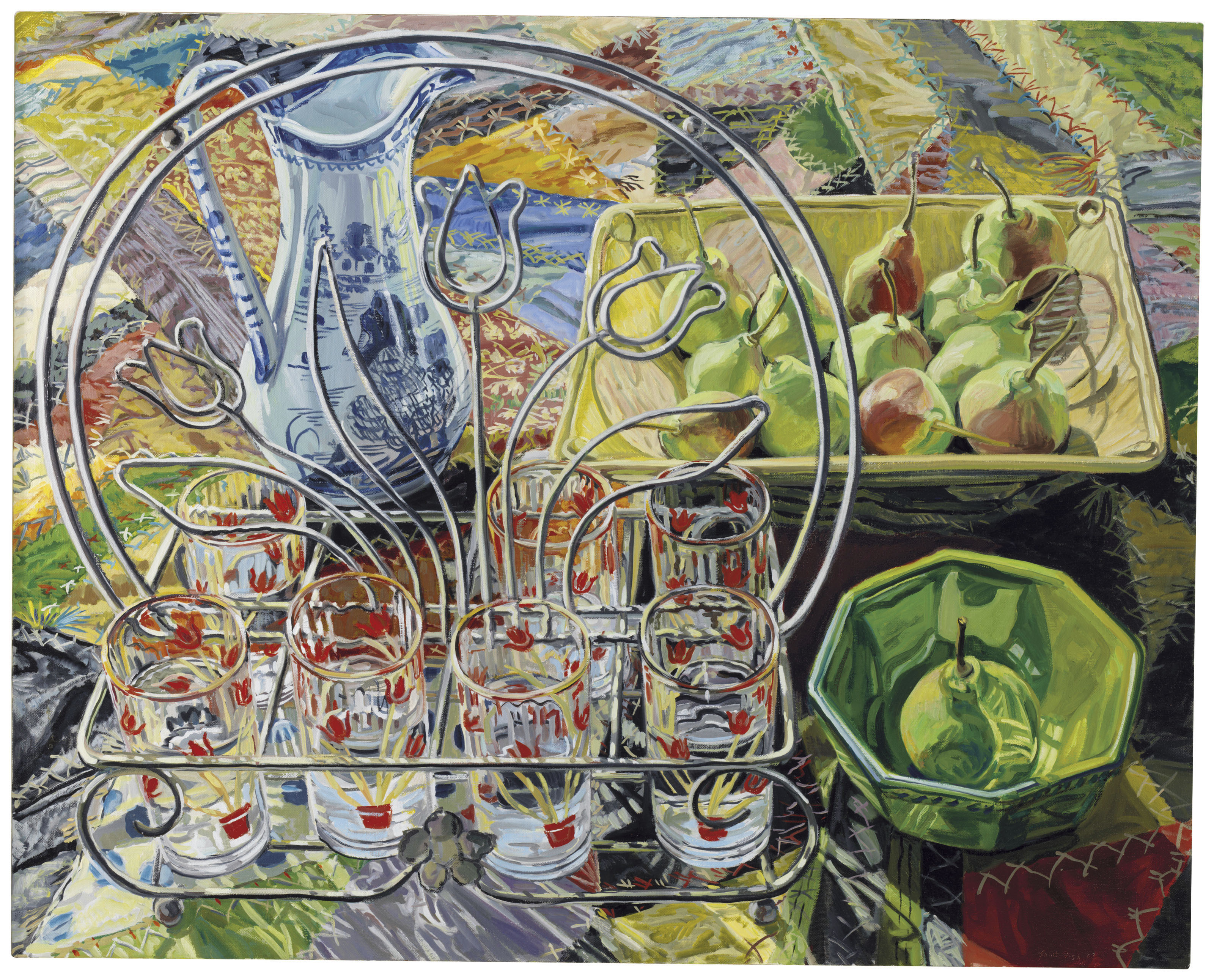 JANET FISH (B. 1938), 7 Glasses, 13 Pears | Christie’s