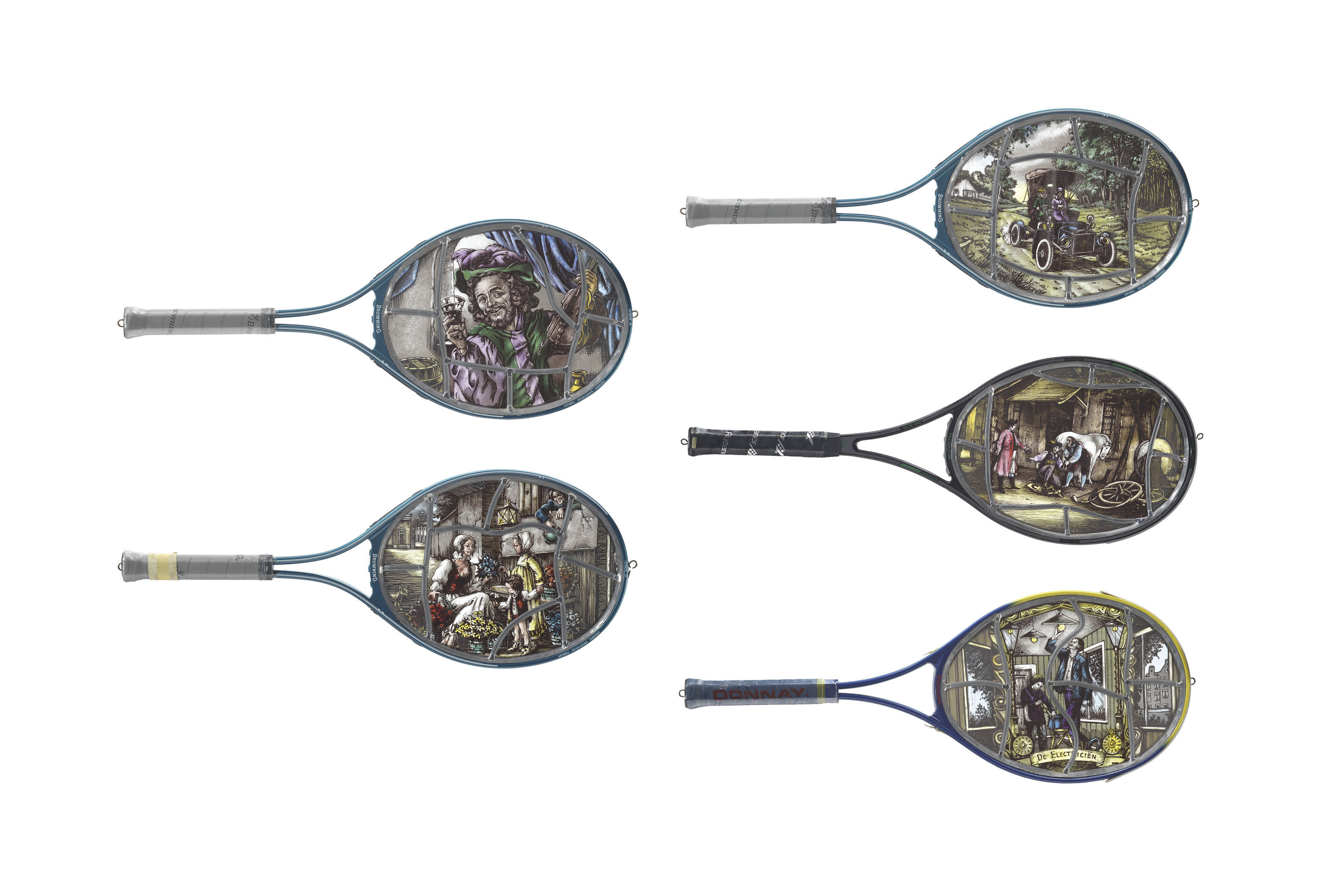 WIM DELVOYE (B. 1965), Five tennis racquets | Christie’s