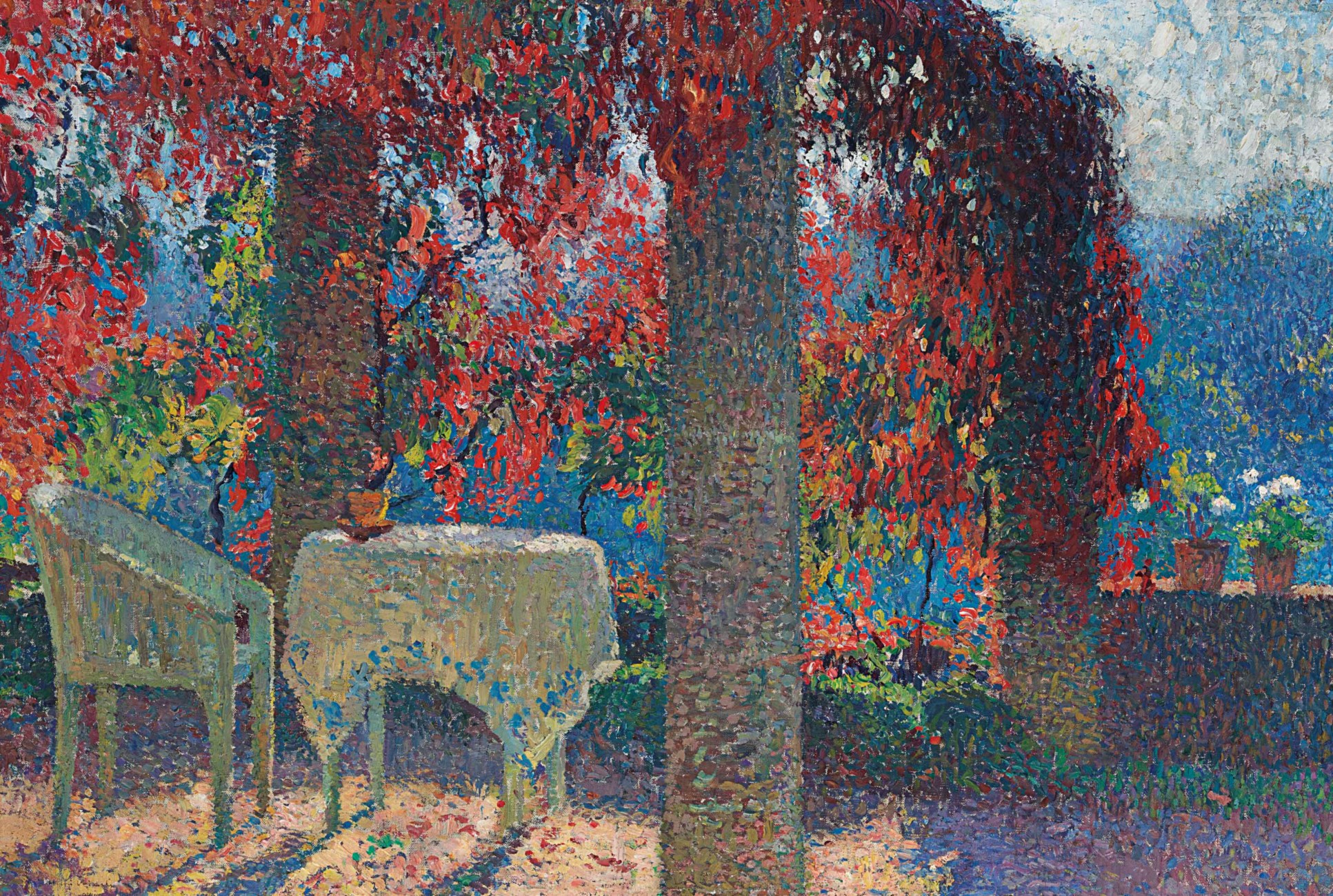 Henri Martin (1860-1943), La pergola de la cuisine à Marquayrol, un ...