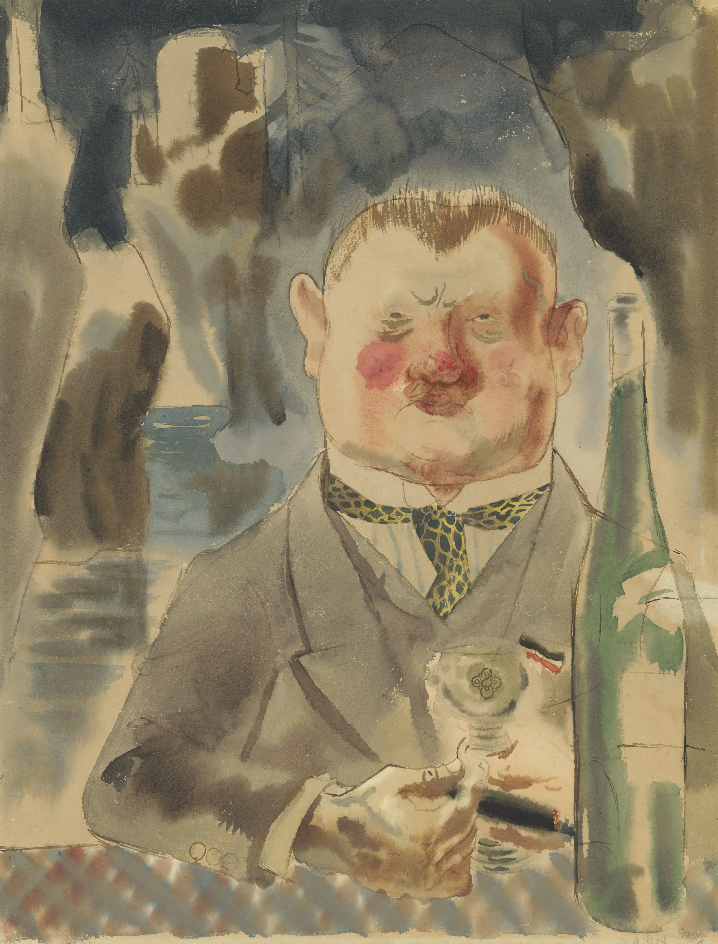 letzte flasche von George Grosz (1893-1959, Germany) | Gemälde ...