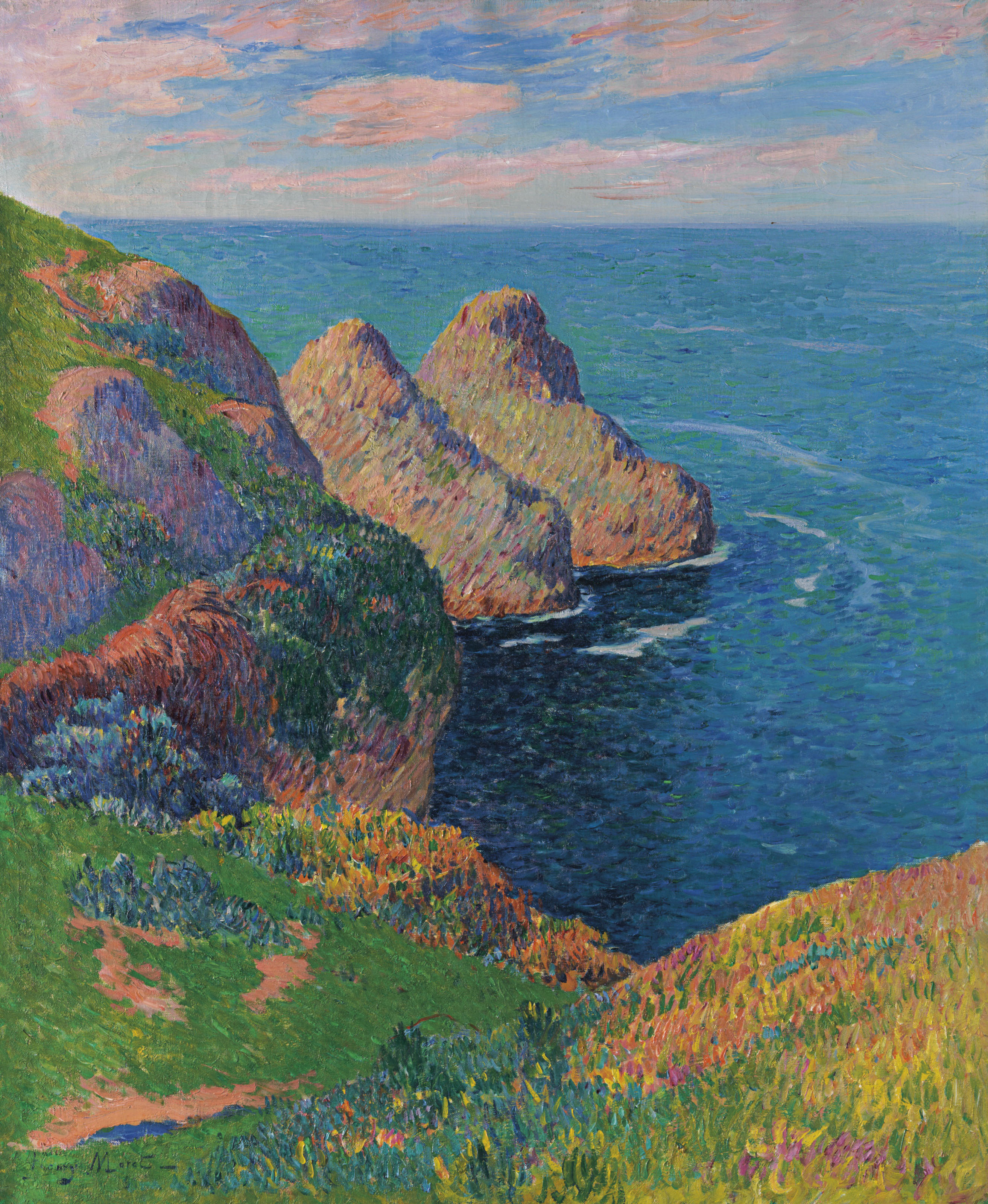 Henry Moret (1856-1913) , Les falaises au bord de la mer | Christie's