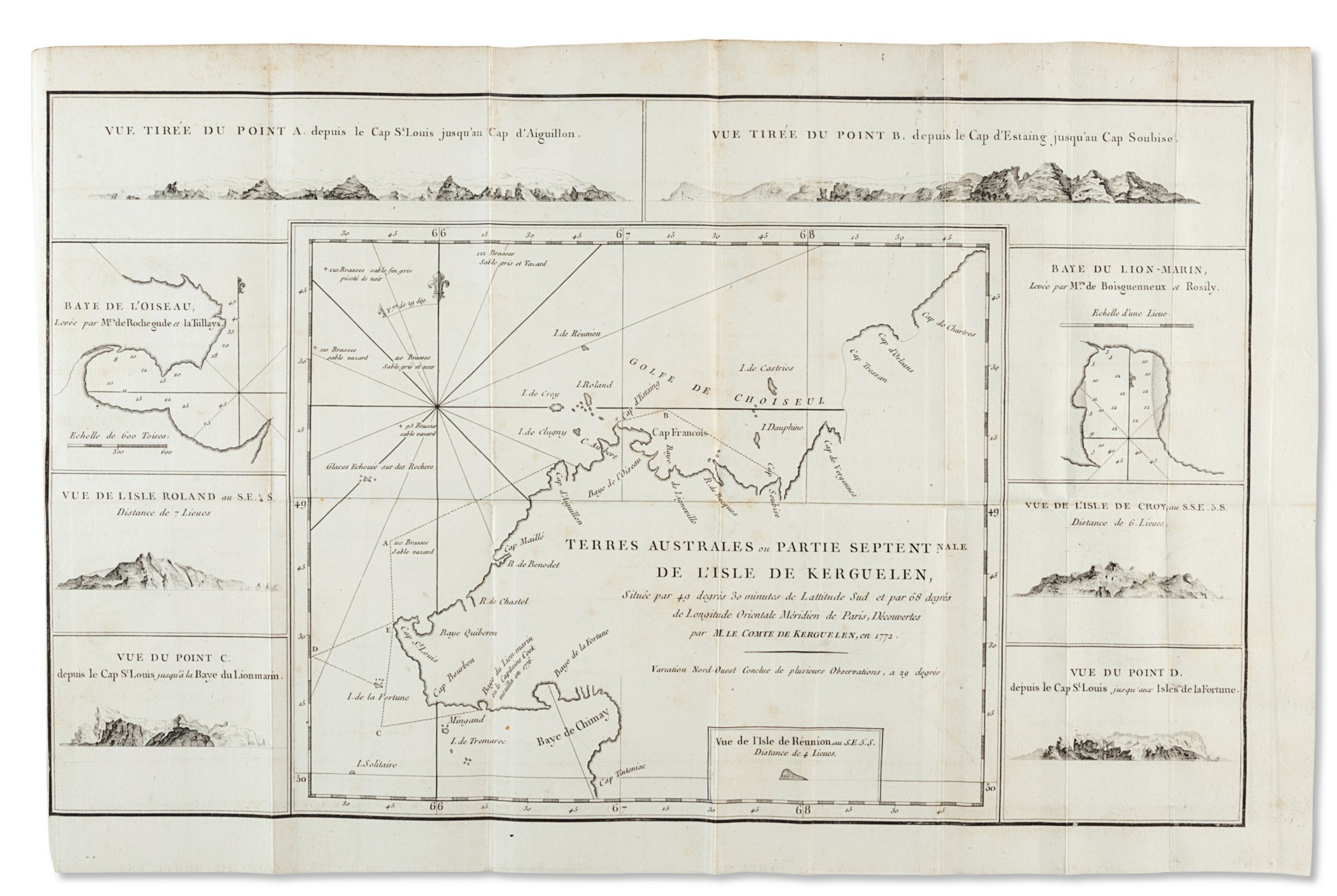 KERGUELEN TREMAREC, Yves-Joseph de (1734-1797). Relation de deux ...