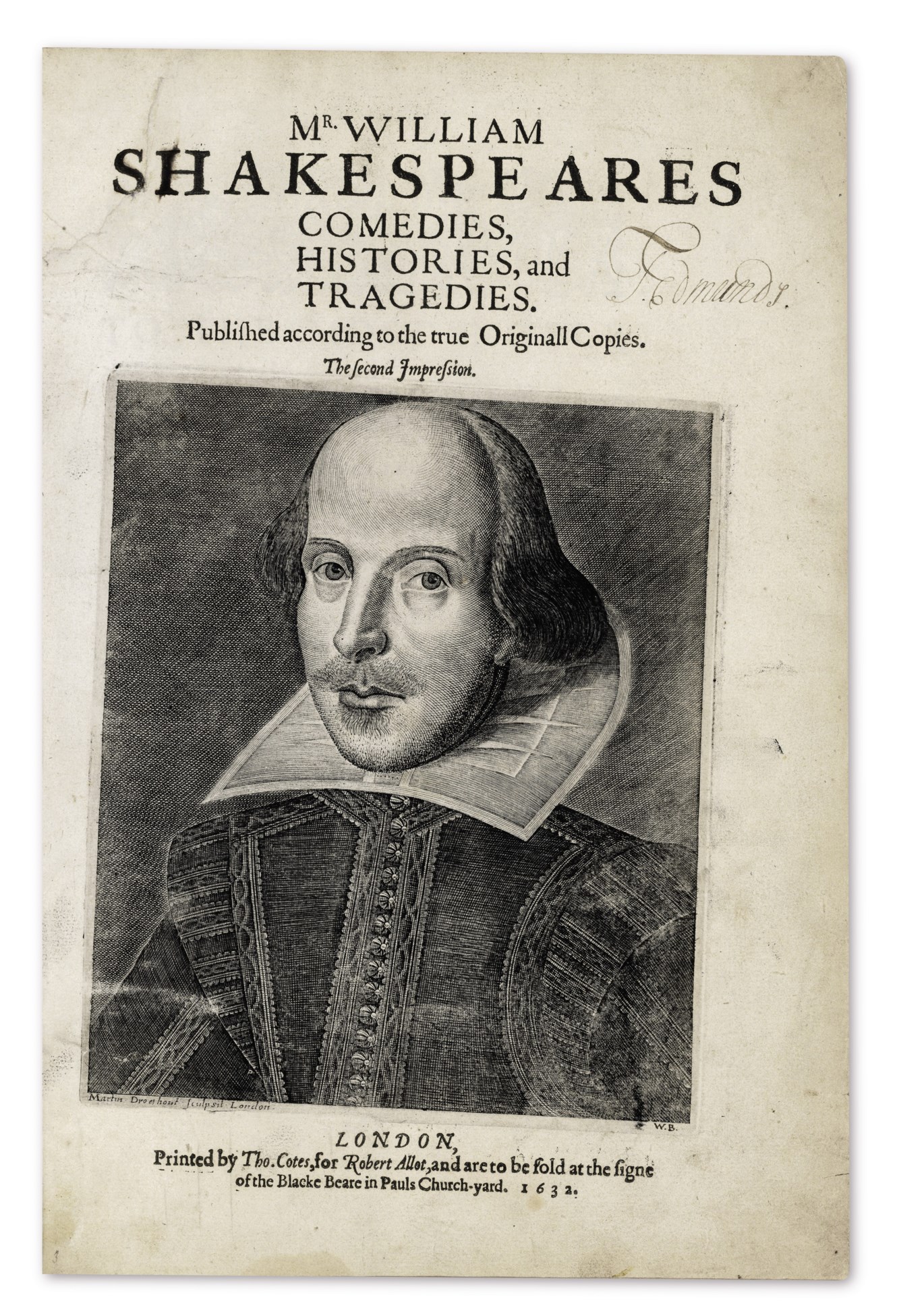 SHAKESPEARE, William (1564-1616). Comedies, Histories and Tragedies ...