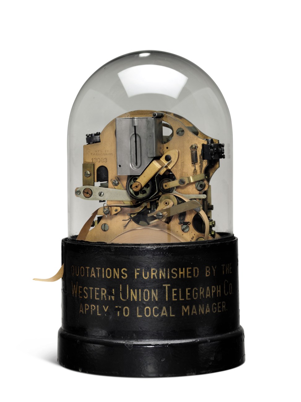 EDISON, Thomas (1847-1931). Edison Universal Stock Ticker. Manufactured ...