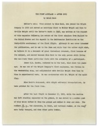 WRIGHT BROTHERS – BECK, Mabel (1890-1959) Archive of correspondence and ...