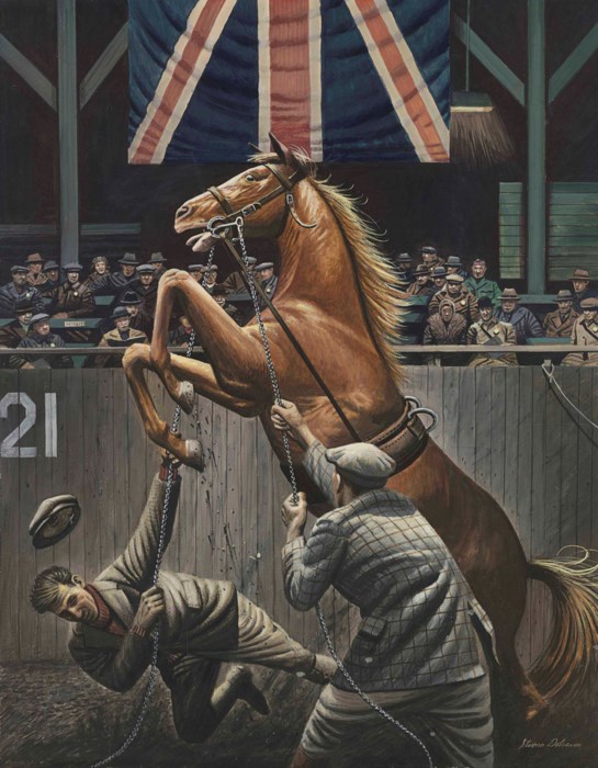 Stevan Dohanos (1907-1994), The Splendid Outcast "A groom clings ...