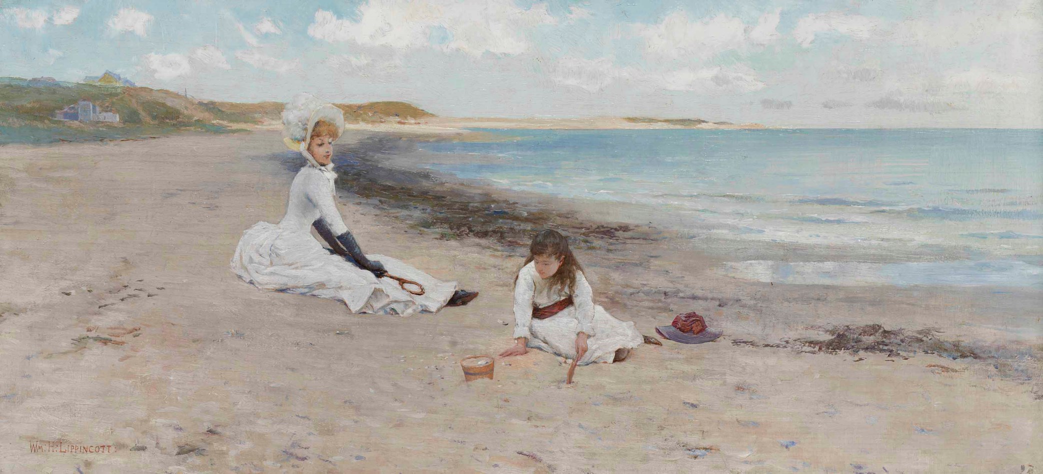 William Henry Lippincott (1849-1920), Nantucket Beach, Idle Hours ...