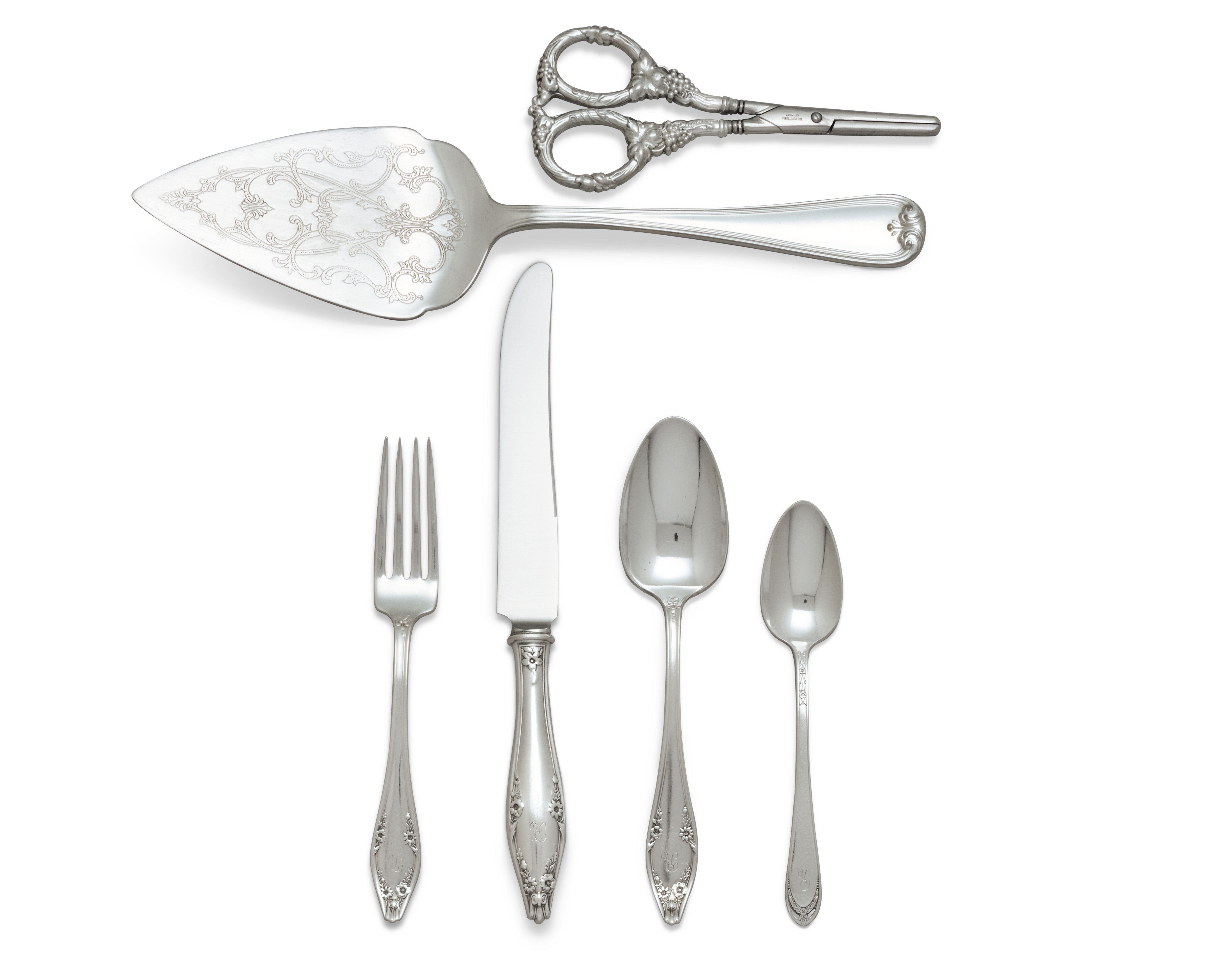 AN ASSEMBLED GROUP OF SILVER-PLATE FLATWARE, MOSTLY AMERICAN, VARIOUS ...