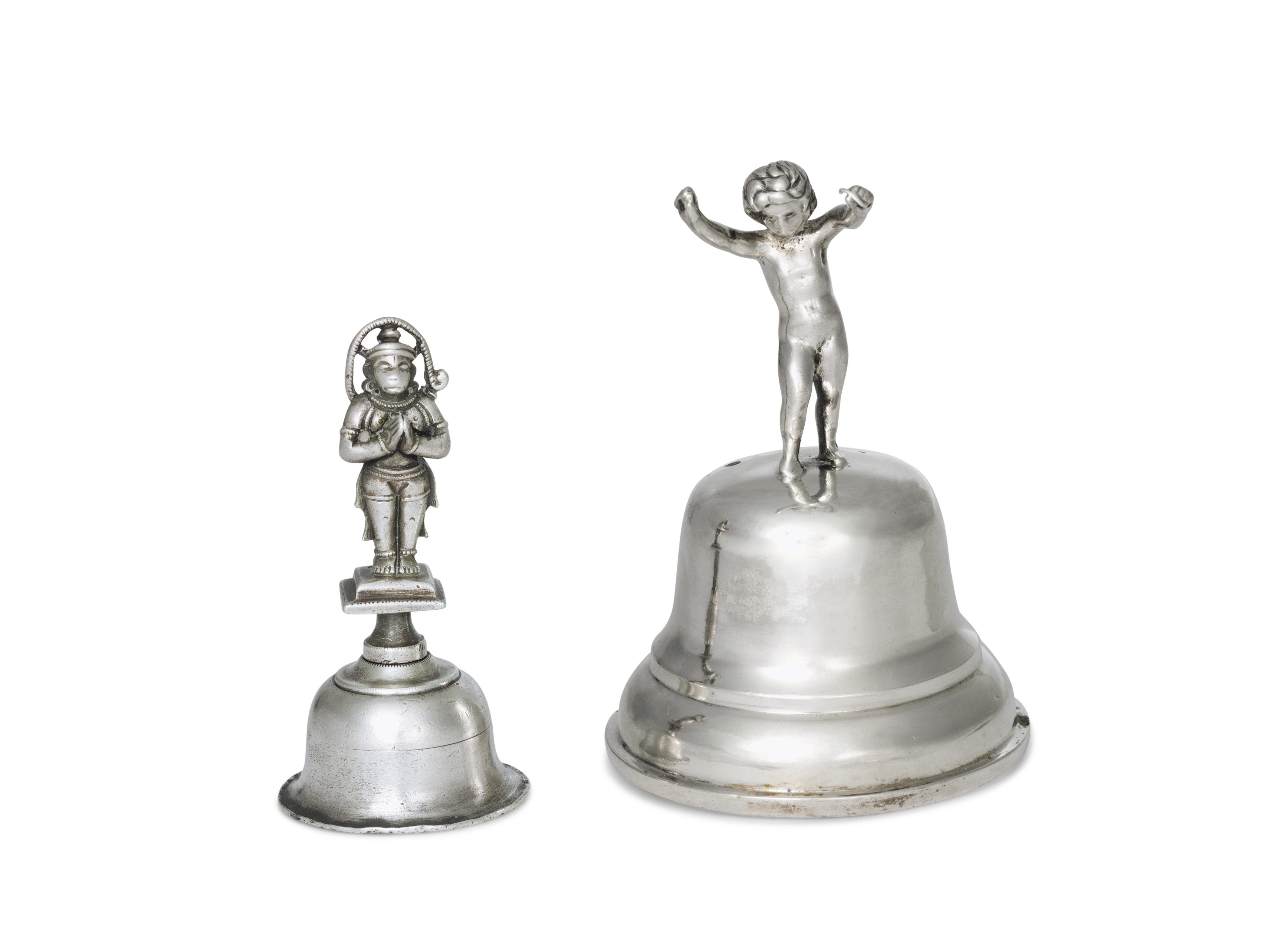 TWO SILVER-PLATED TABLE BELLS, 20TH CENTURY | Christie’s