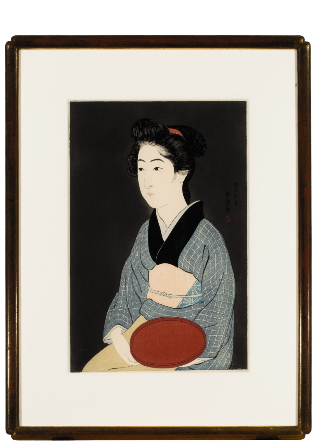 HASHIGUCHI GOYO (1880-1921), A Portrait of the Teahouse Waitress Onao ...