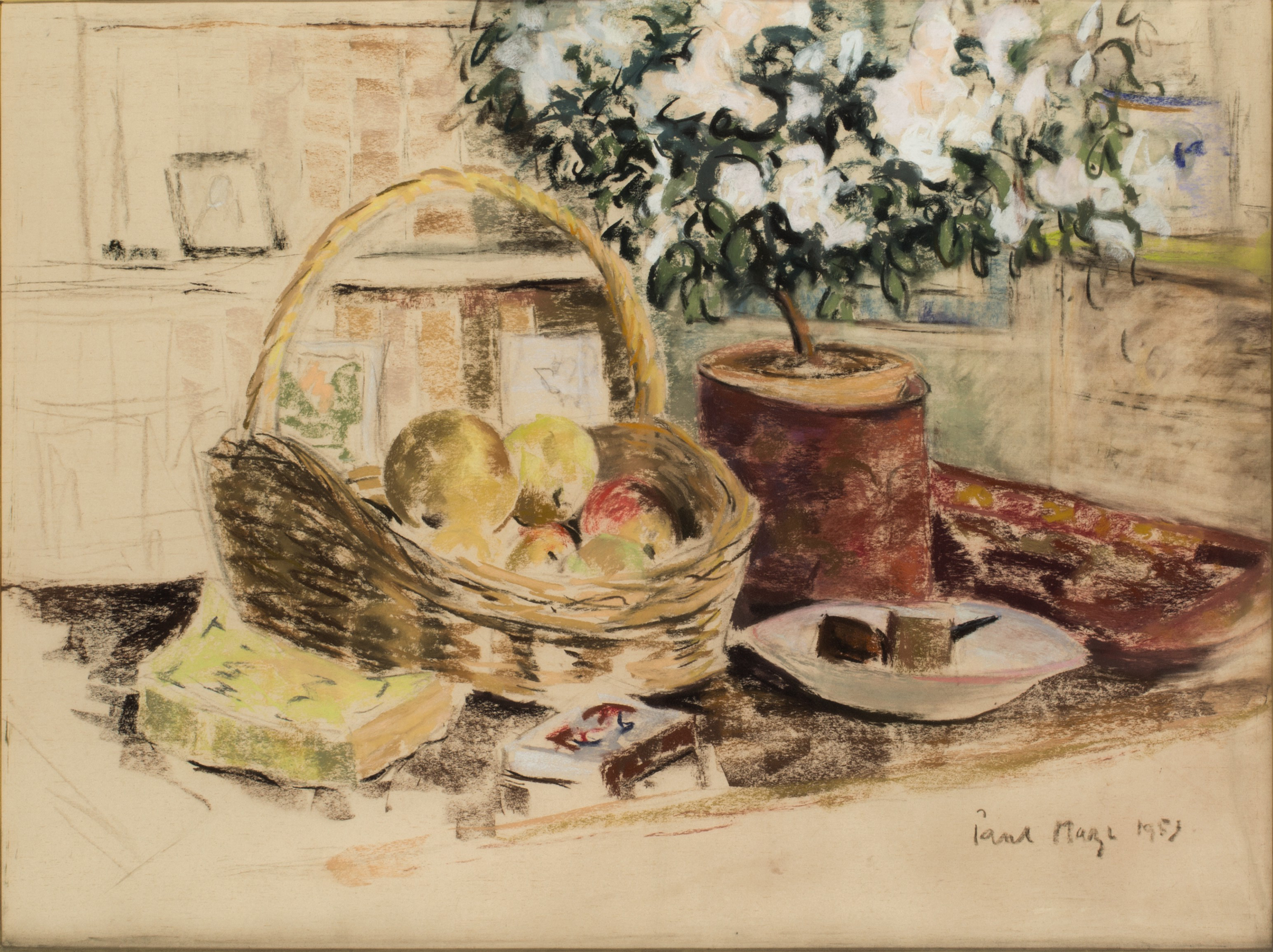 Paul Lucien Maze (1887-1979), Azalea and Basket of Fruit | Christie’s