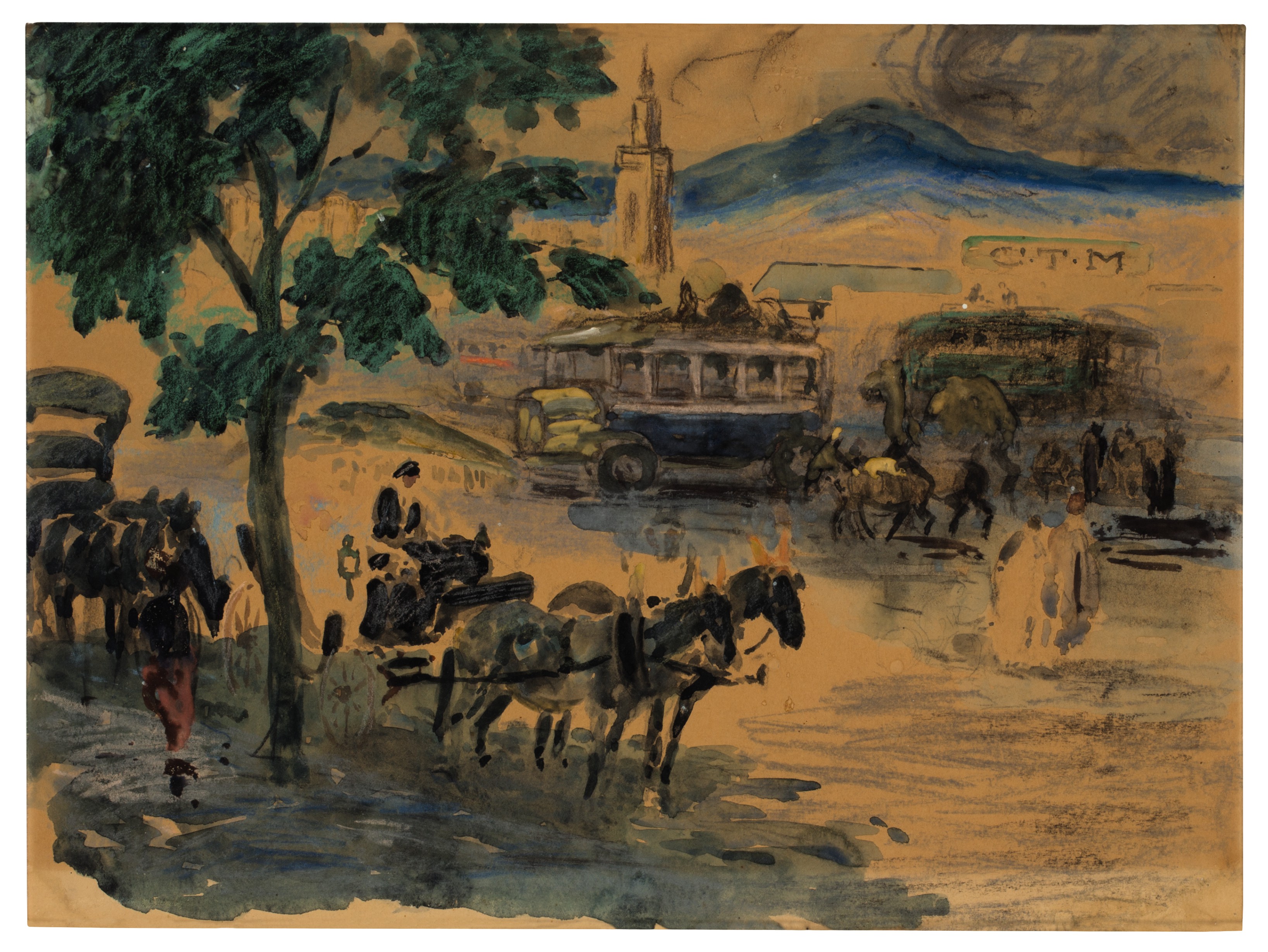 George Overbury 'Pop' Hart (1868-1933), A Village Scene | Christie’s